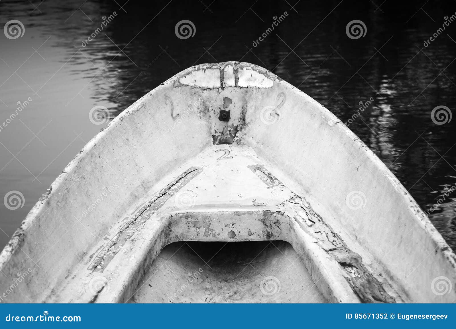 Empty Bow Old White Grungy Rowboat Stock Photos - Free & Royalty-Free ...