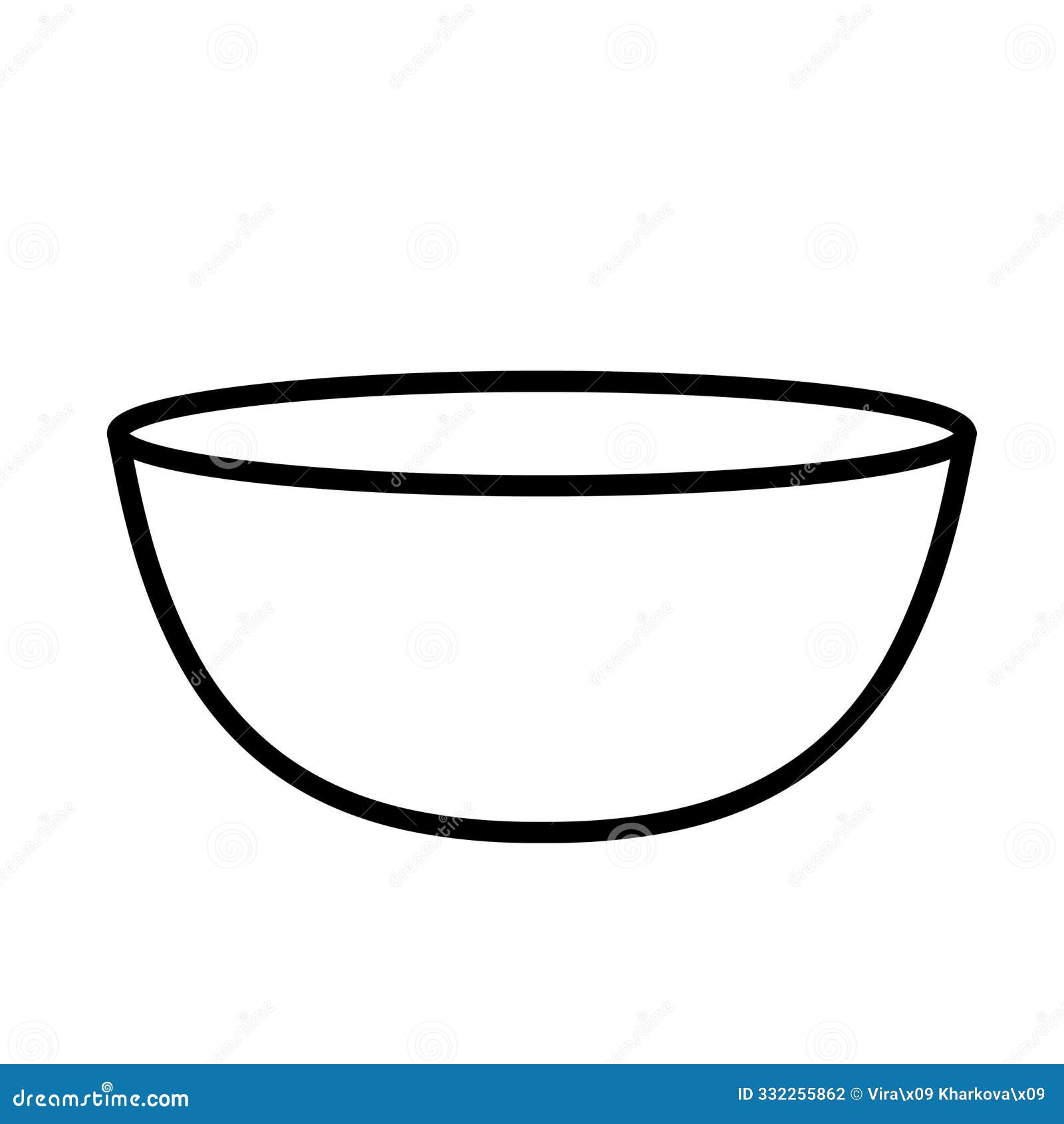 Empty Bowl Icon. Salad Bowl Isolated on White Background Stock ...