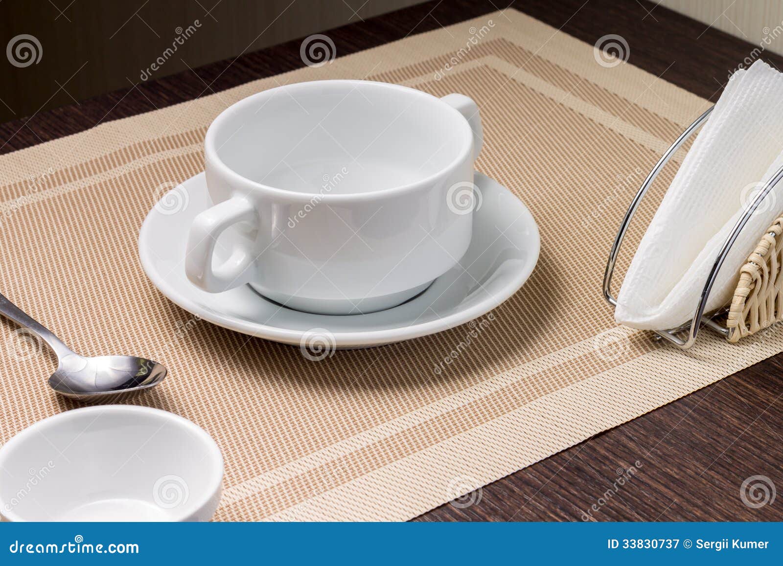 Empty Bowl at Serving Table Stock Image - Image of plate, serving: 33830737