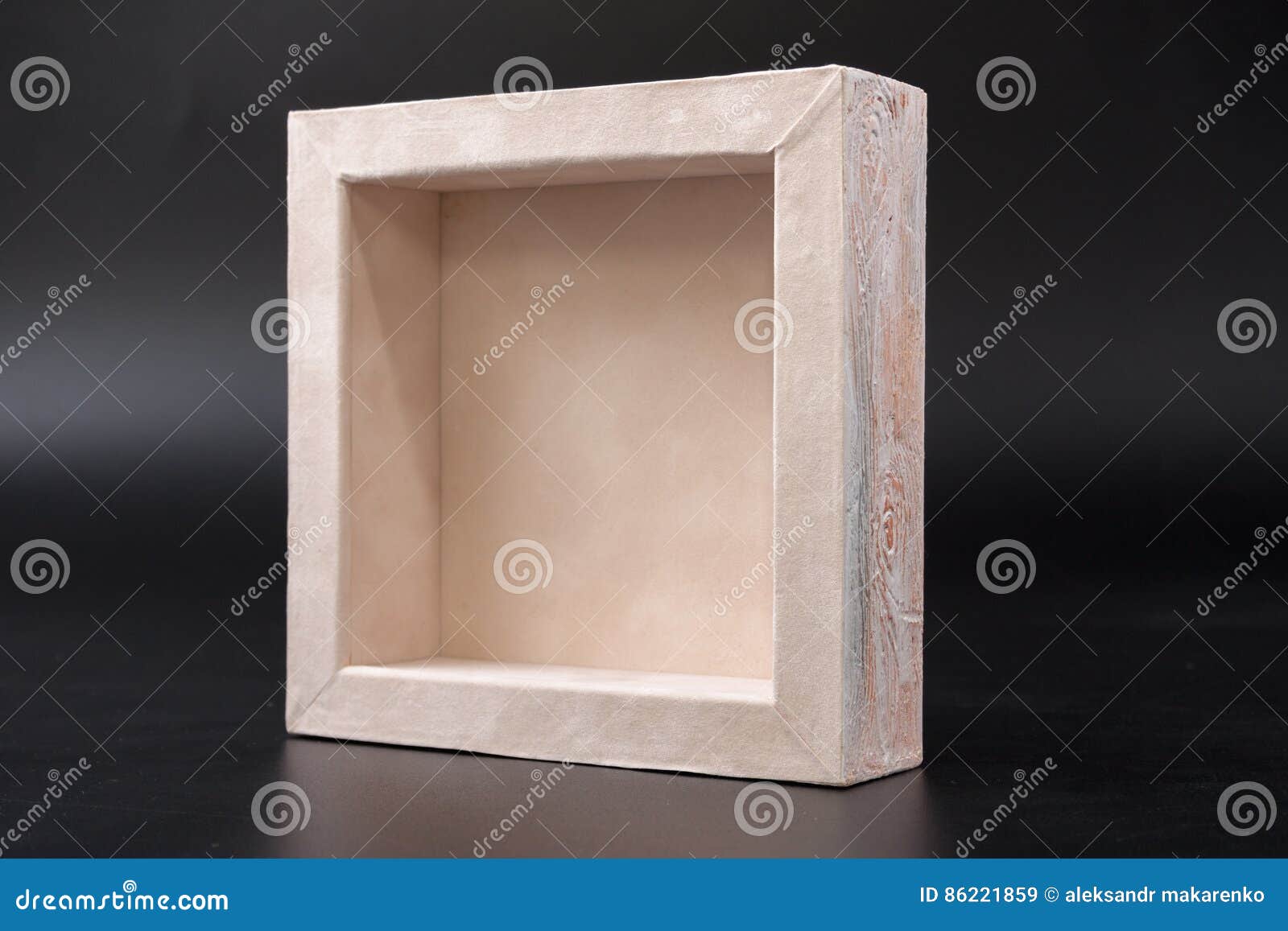 An Empty Box on a Black Background. Casket. Stock Image - Image of gift ...