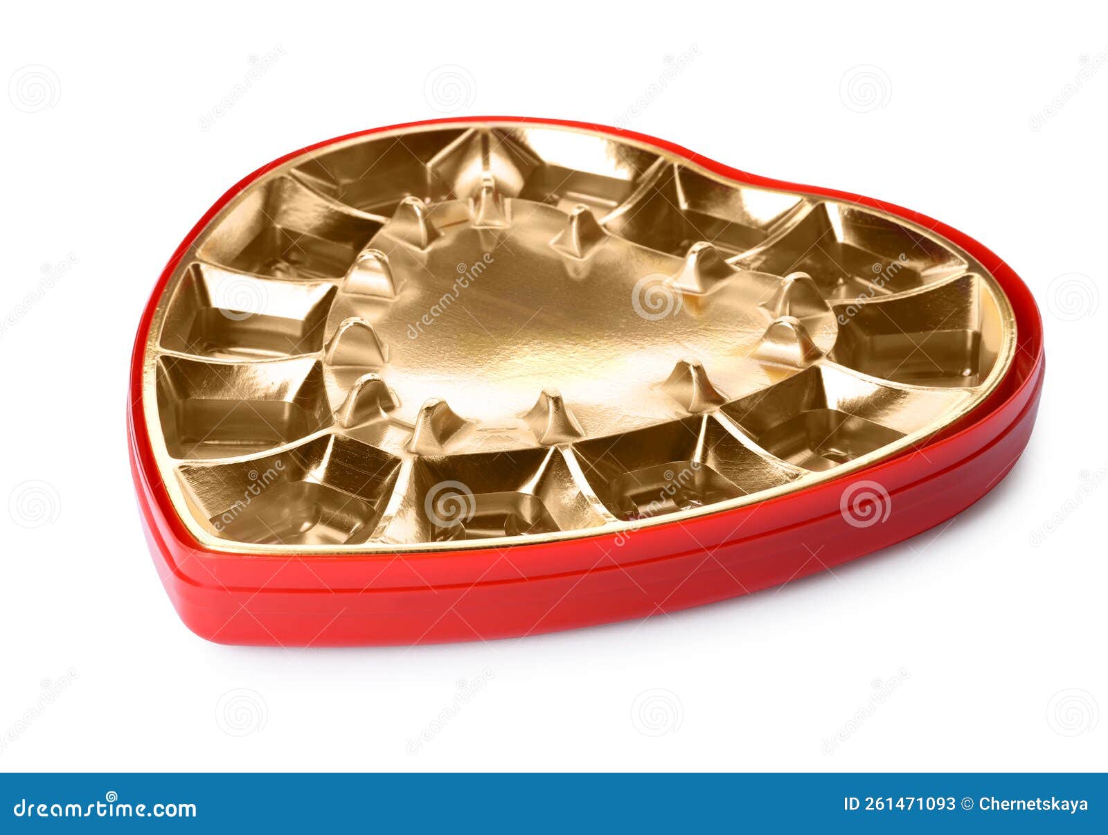 Empty Box of Chocolate Candies Isolated on White Stock Image - Image of ...