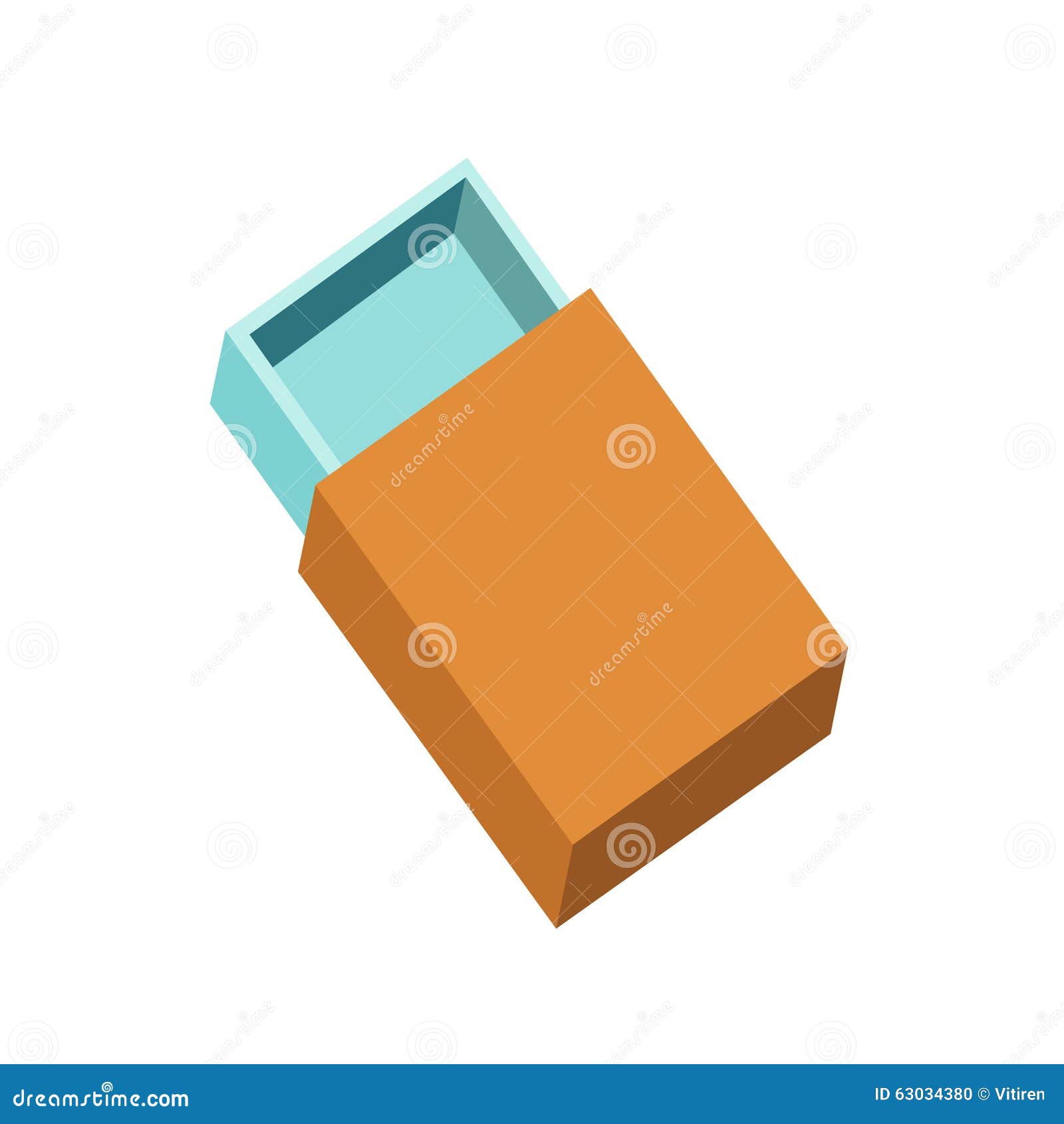 Empty box stock vector. Illustration of isometric, vector - 63034380