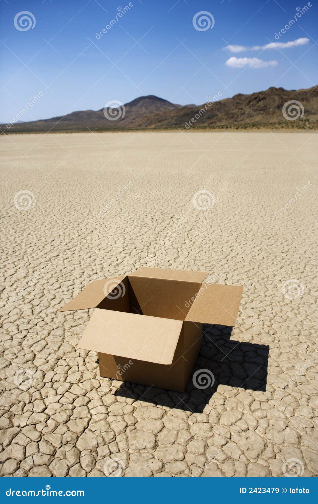 Empty box in desert. stock image. Image of away, conceptual - 2423479
