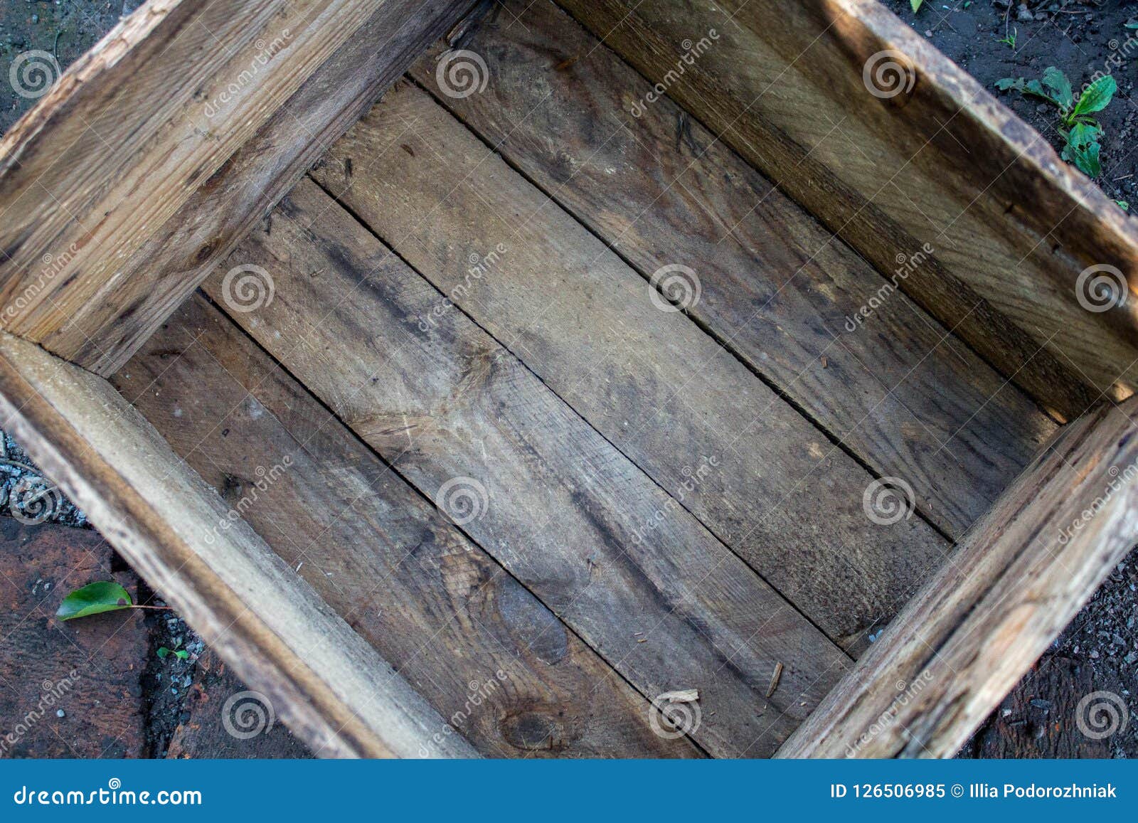 The Empty Box on the Ground in the Backyard Stock Image - Image of ...