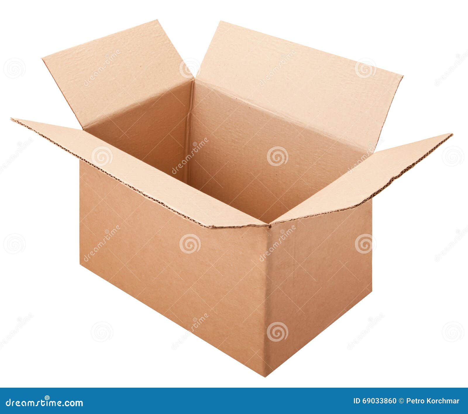 Empty Box Isolated on the White Background with Clipping Path Stock ...
