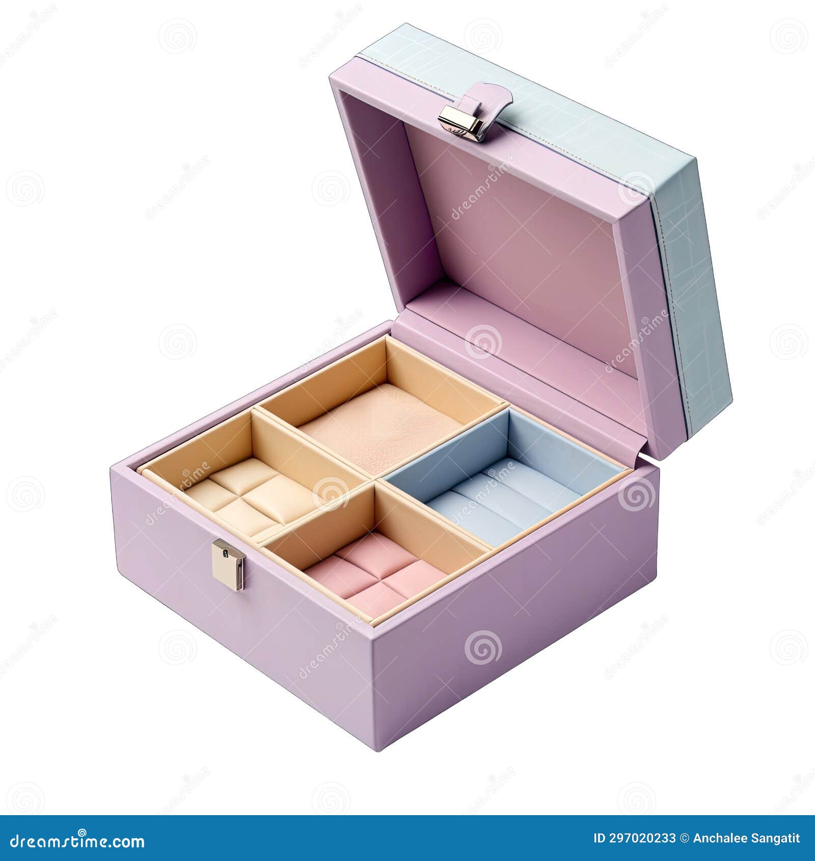 An Empty Box with the Lid Open and You Can See the Inside on a ...