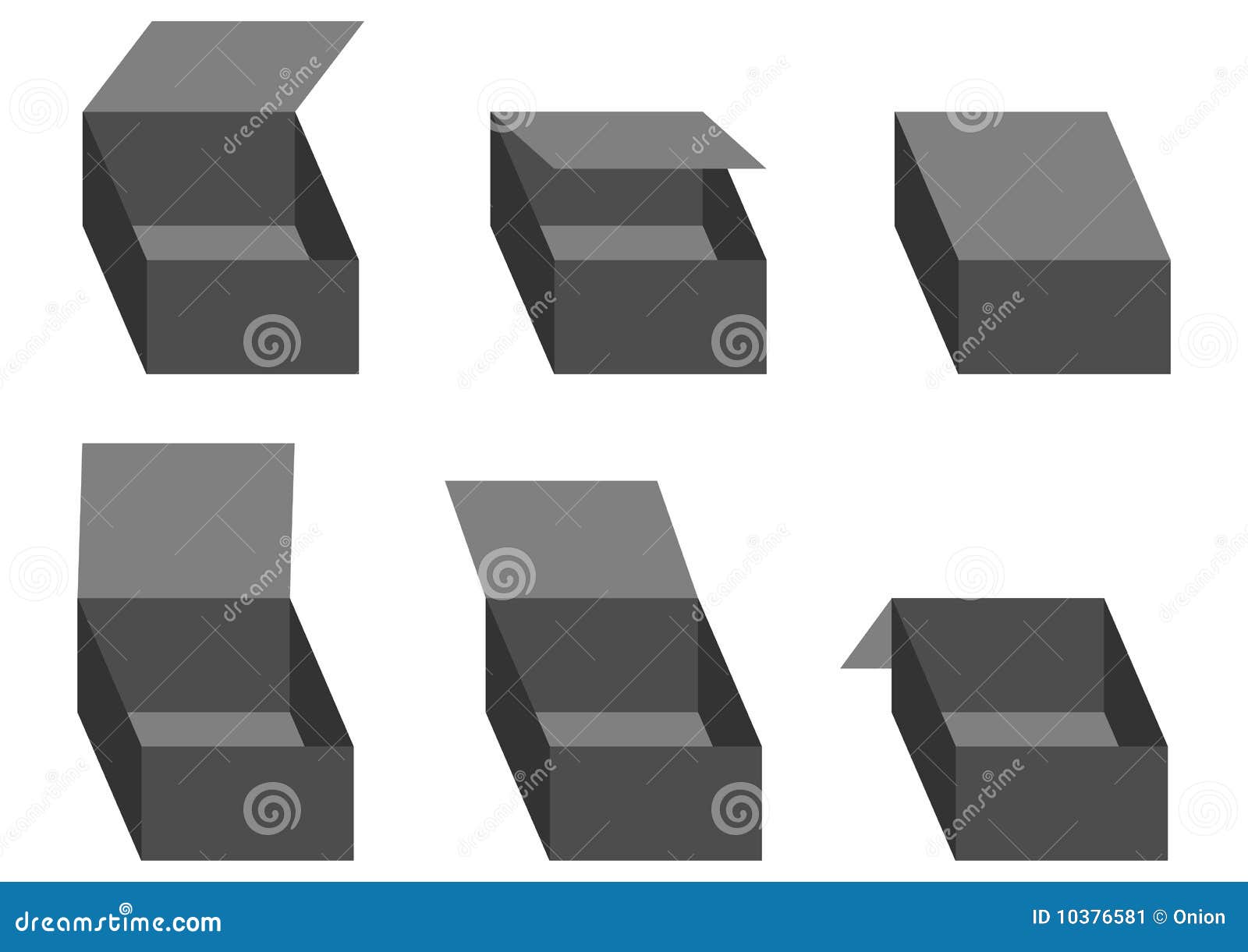 Empty box with lid opening stock illustration. Illustration of ...