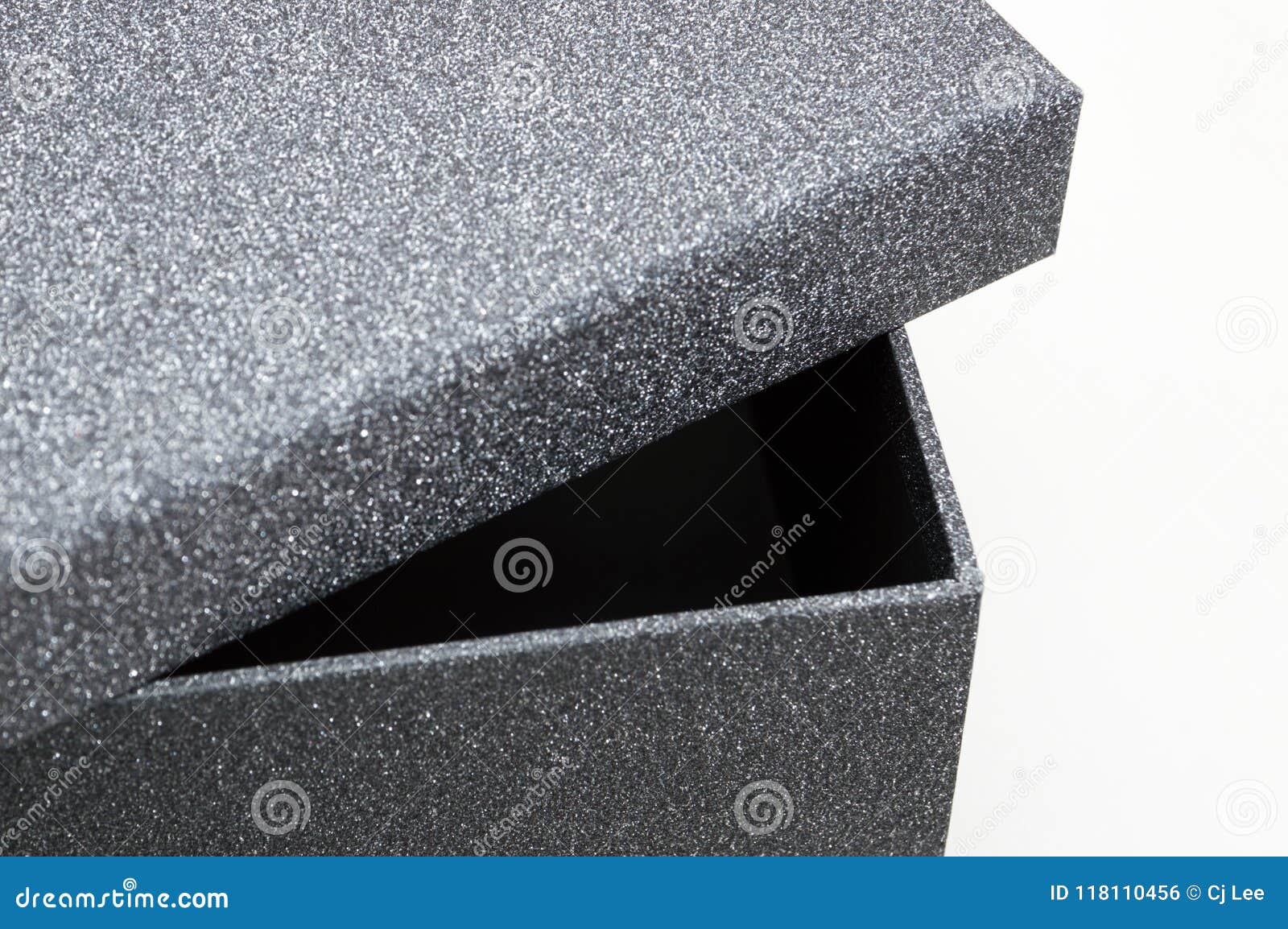 Empty Box with Lid, on White Background Stock Photo - Image of elegance ...