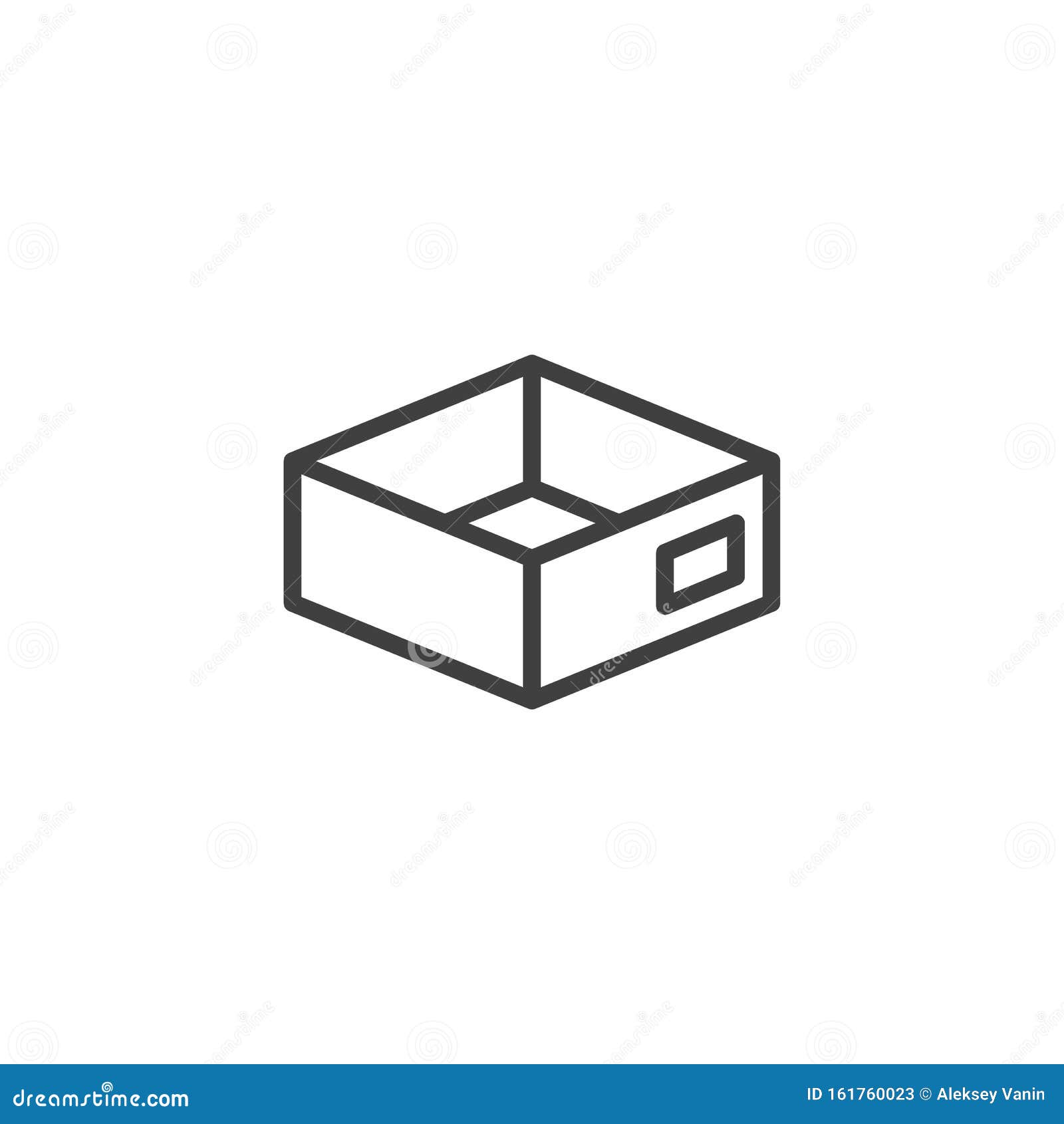 Empty box line icon stock vector. Illustration of logo - 161760023