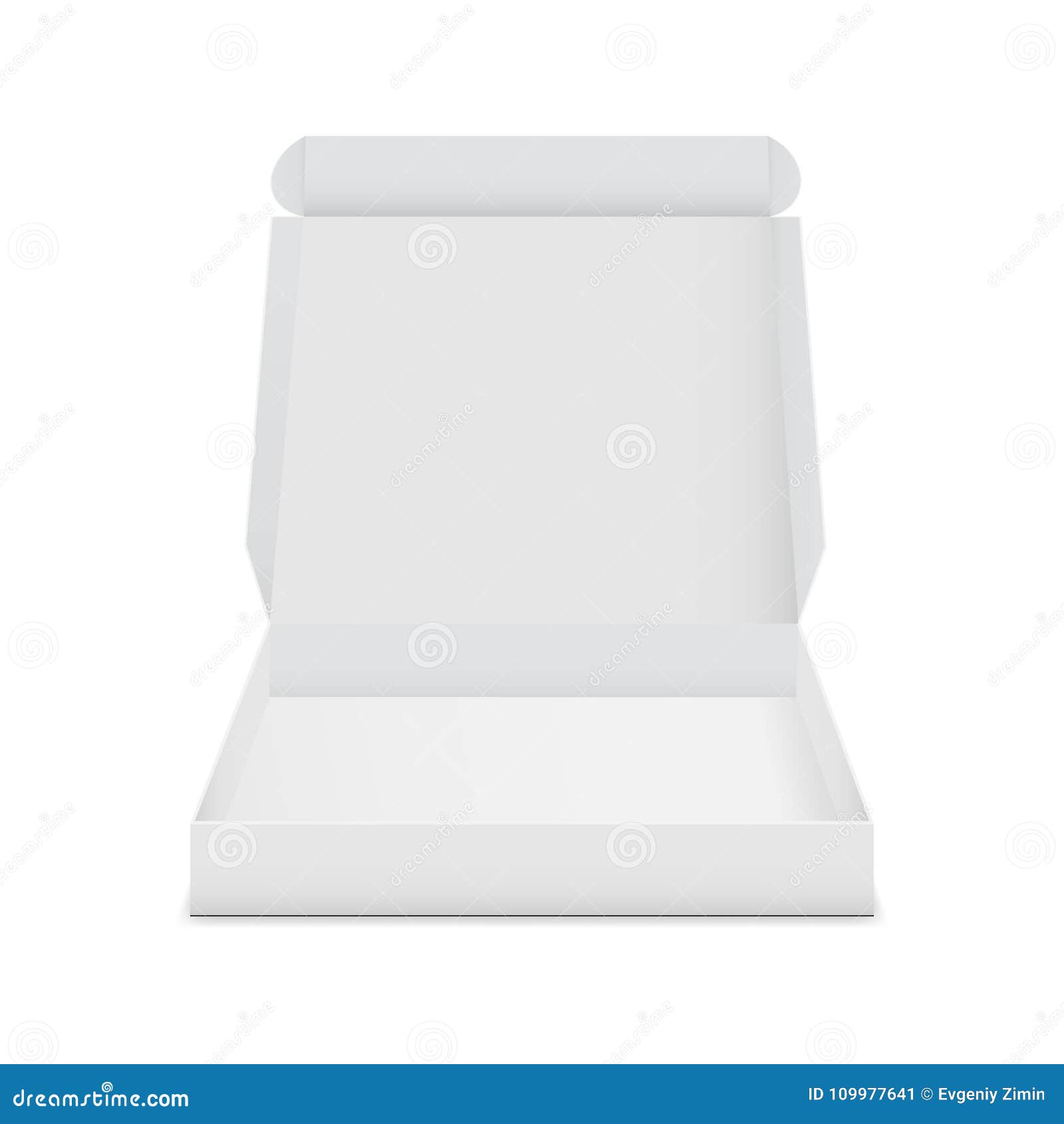 Empty box with open lid stock vector. Illustration of blank - 109977641