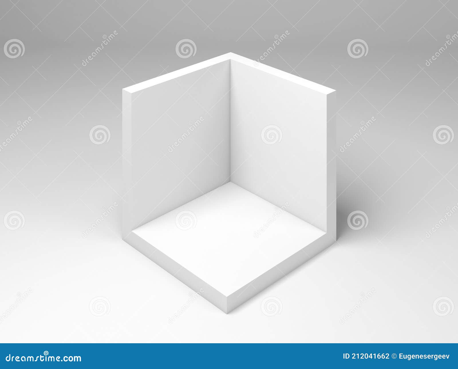 An Empty Box Package Mockup. 3d Stock Illustration - Illustration of ...