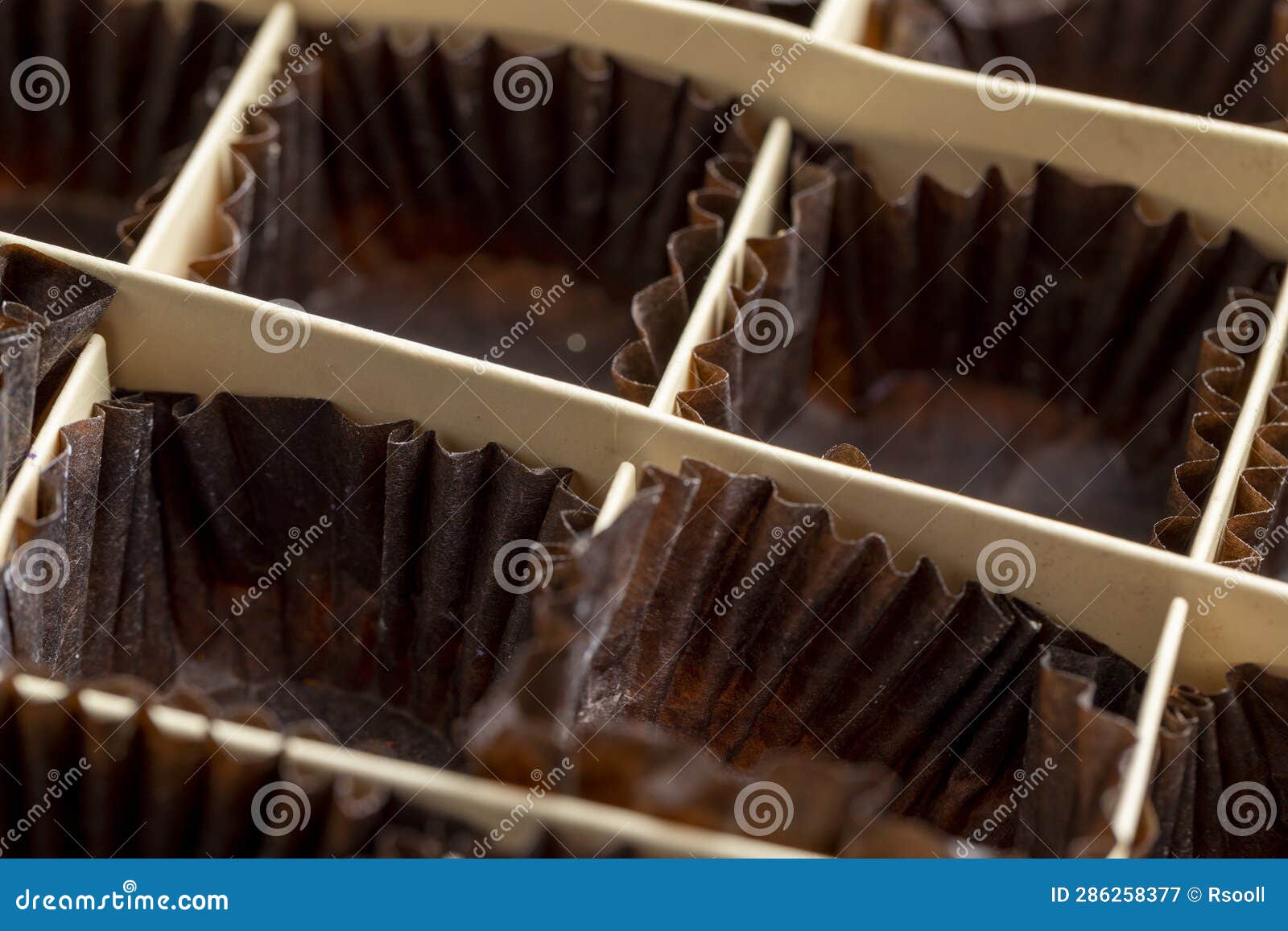 Empty Box Packaging for Chocolates Stock Image - Image of molded, sweet ...