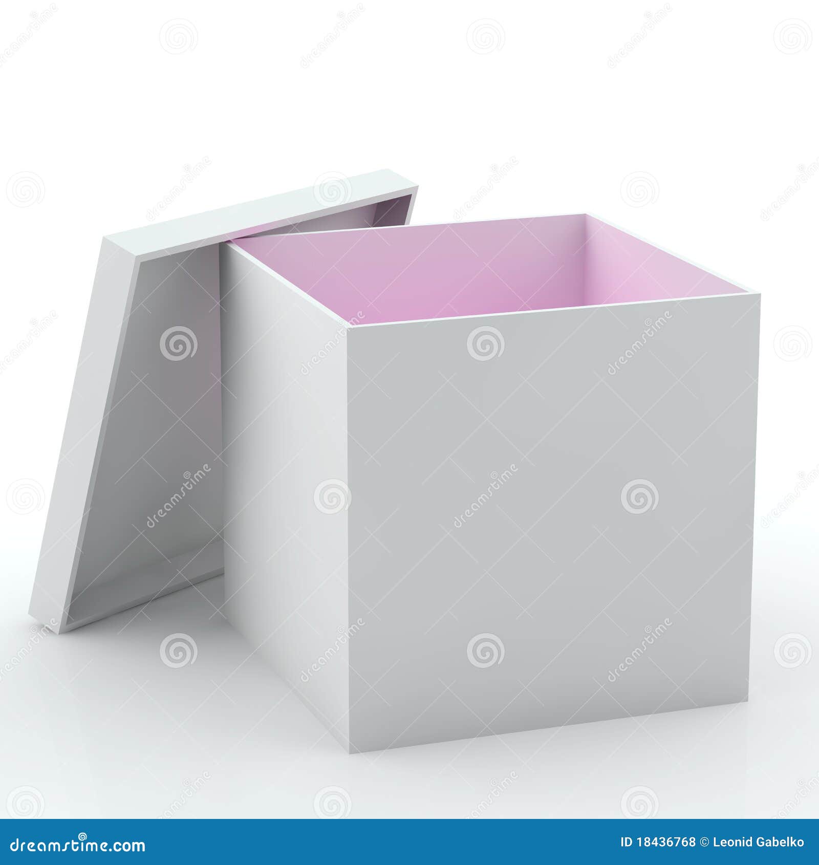 Empty box with pink light stock illustration. Illustration of design ...