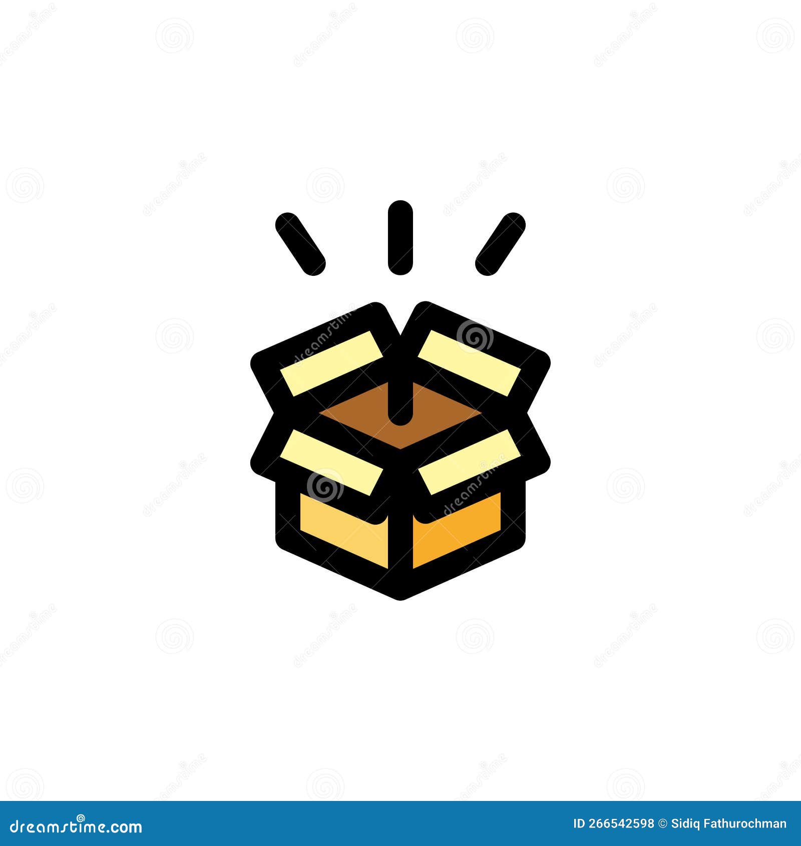 Empty Box Icon stock vector. Illustration of surprise - 266542598