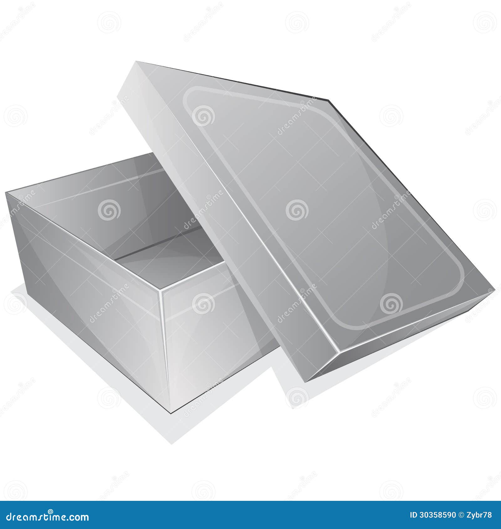 Empty box stock vector. Illustration of flat, thin, carton - 30358590