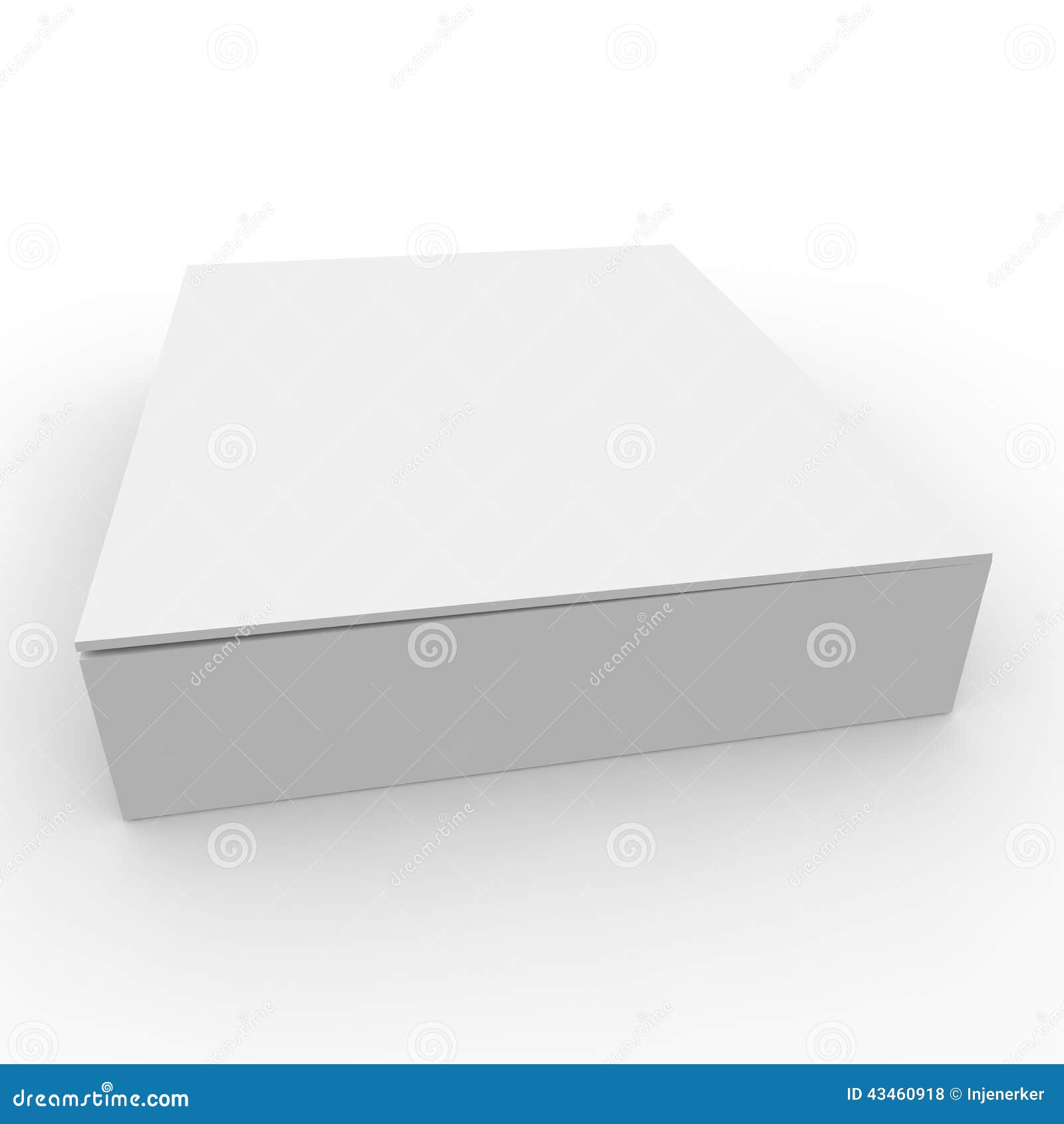 Empty Box on a White Background Stock Illustration - Illustration of ...