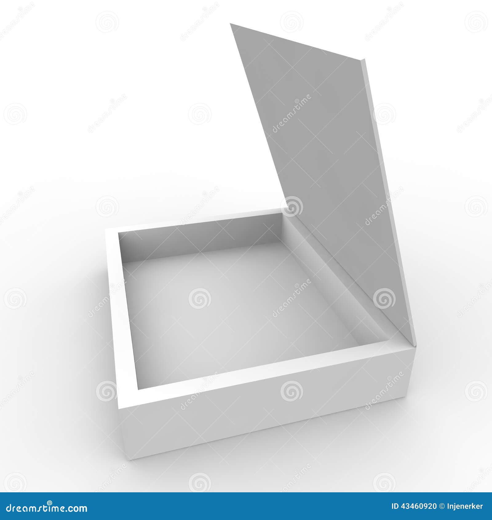 Empty Box on a White Background Stock Illustration - Illustration of ...