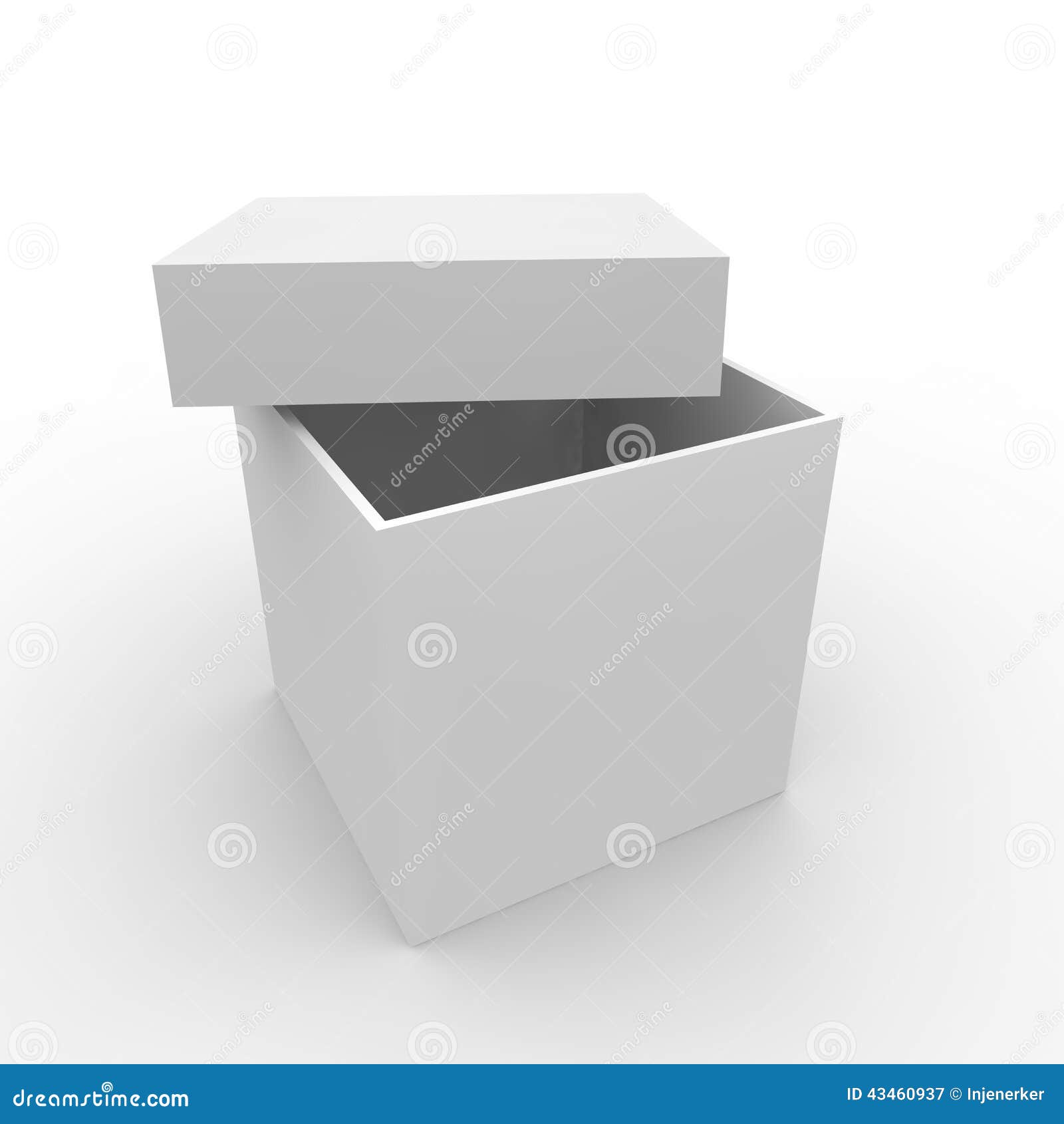 Empty Box on a White Background Stock Illustration - Illustration of ...