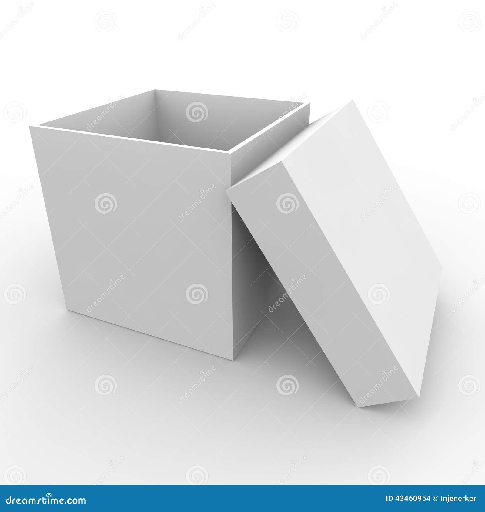 Empty Box on a White Background Stock Illustration - Illustration of ...
