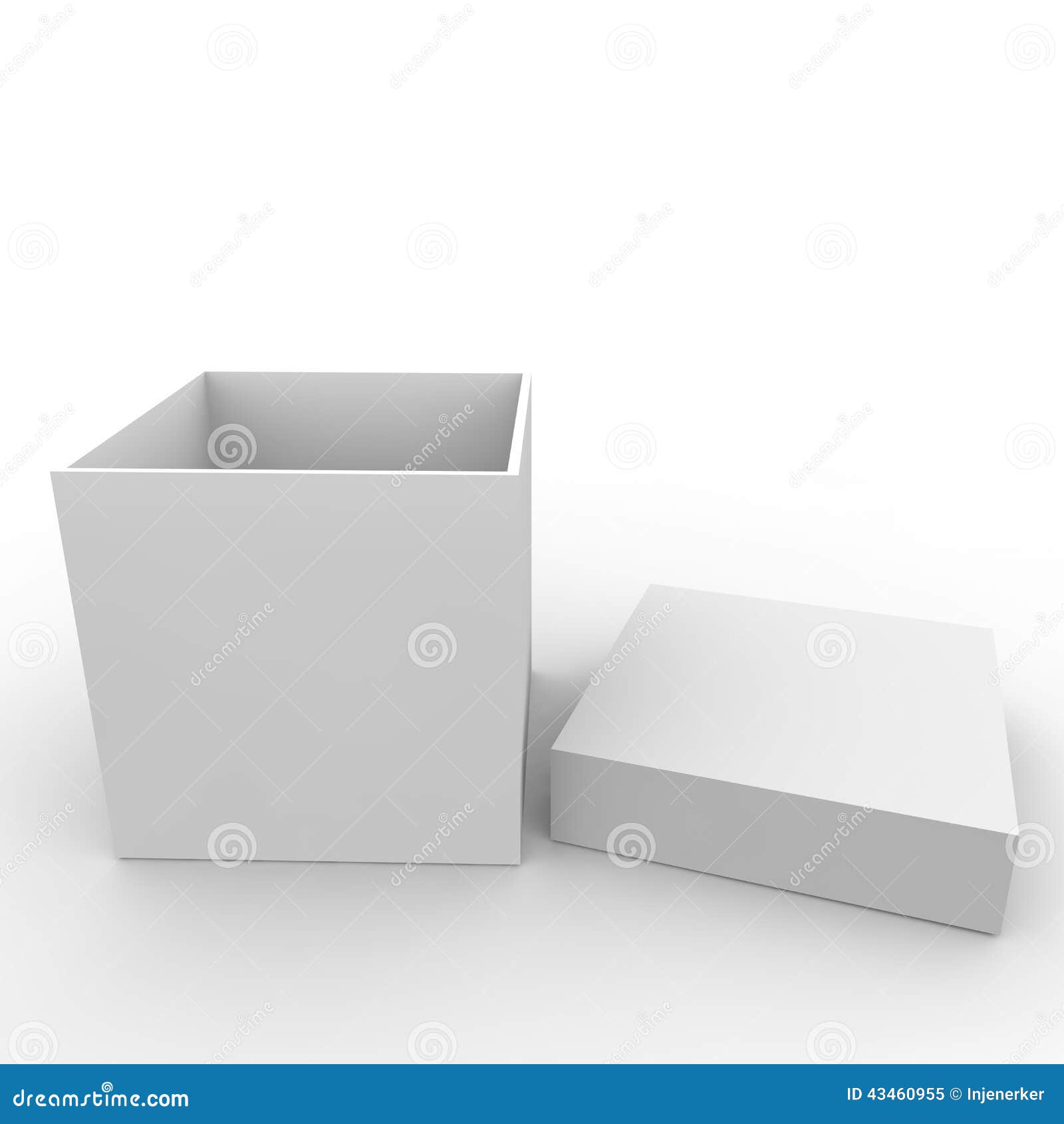 Empty Box on a White Background Stock Illustration - Illustration of ...