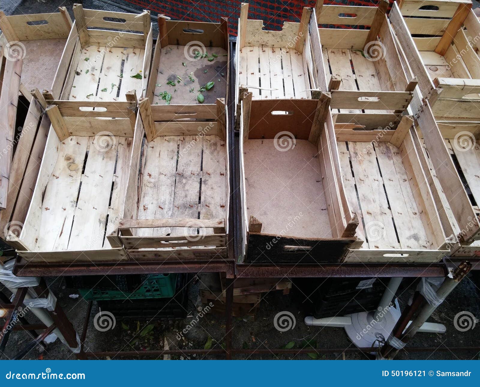 Empty boxes for fruits stock image. Image of containers - 50196121