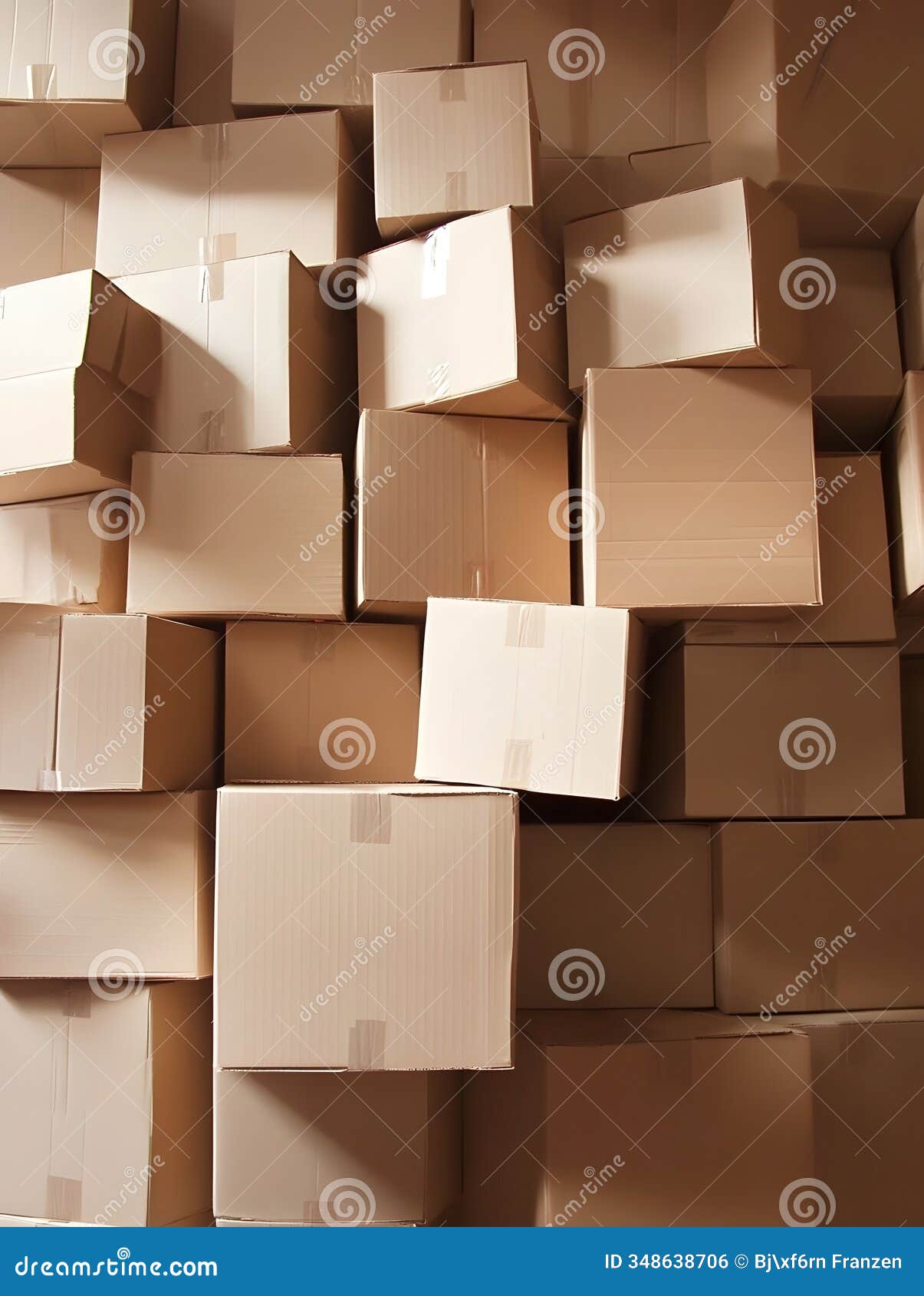 Empty Logistics Boxes Delivery Package Carton Stock Illustration ...