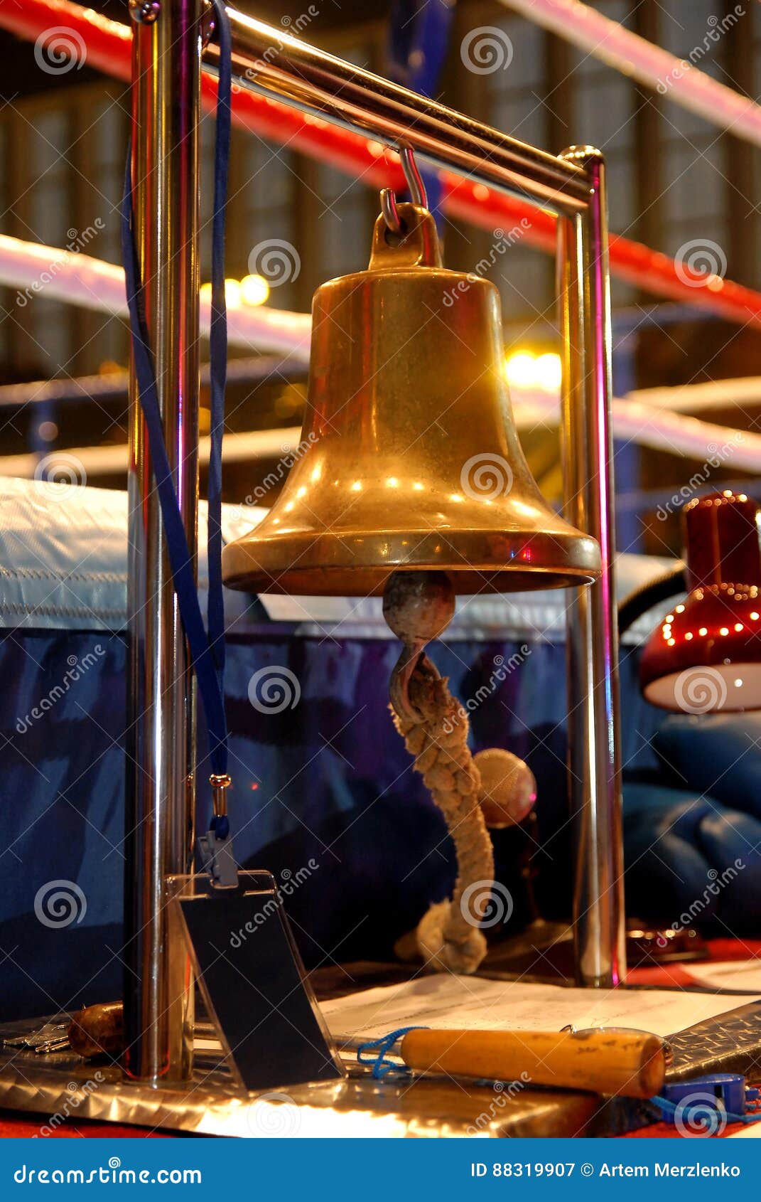 The Bell In The Boxing Stadium Will Fight. Stock Photo | CartoonDealer ...