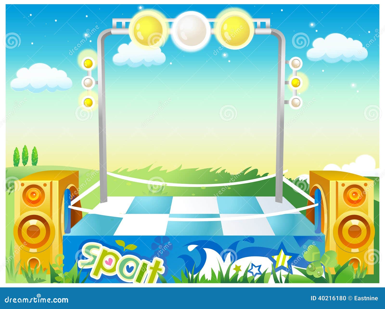 Empty Boxing Ring With Light, Battle Arena At Dark Stadium, Sport Stage ...