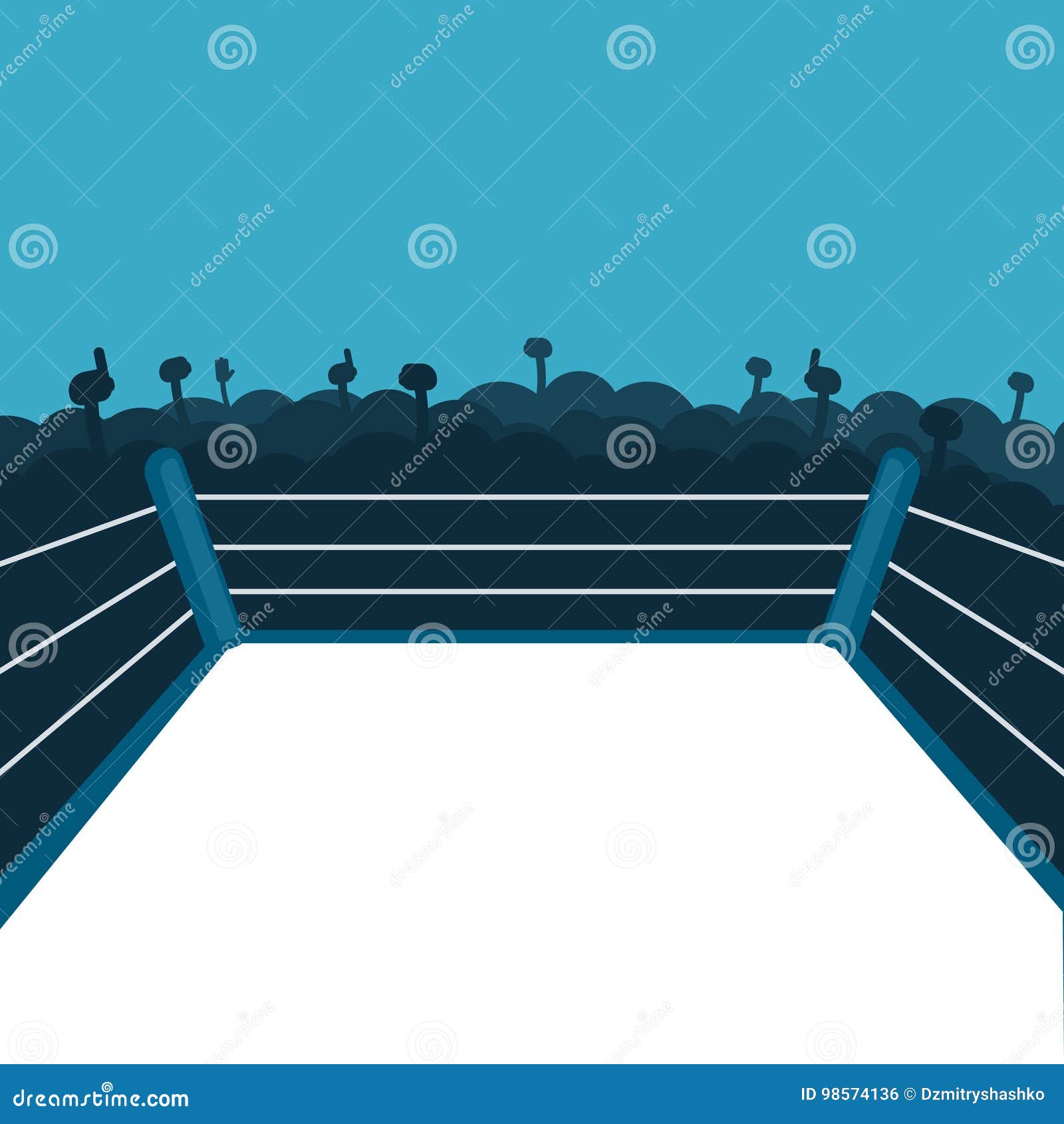 An Empty Boxing Ring Sits In A Rundown Building, Showcasing The ...