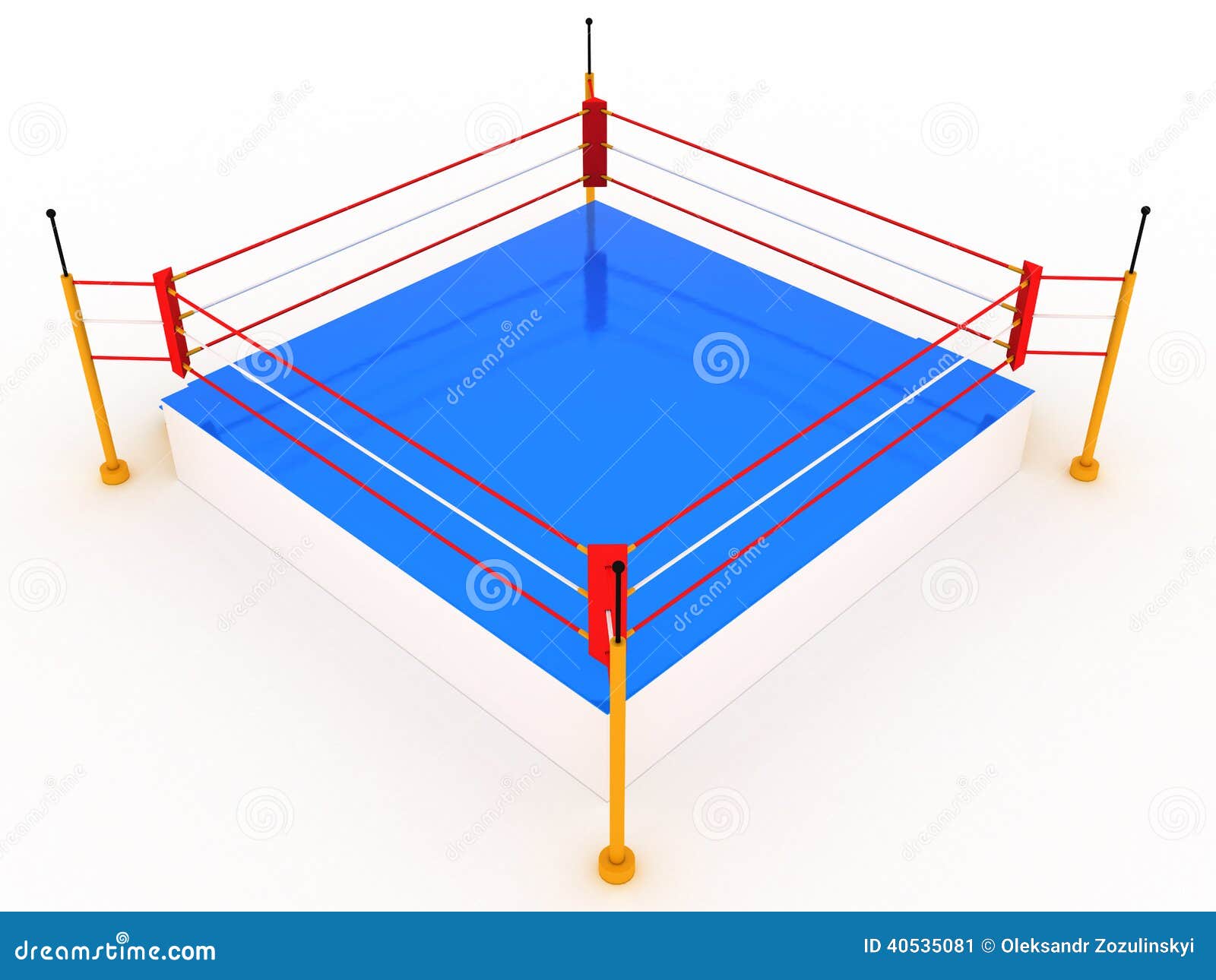 Empty boxing ring #4 stock illustration. Illustration of render - 40535081
