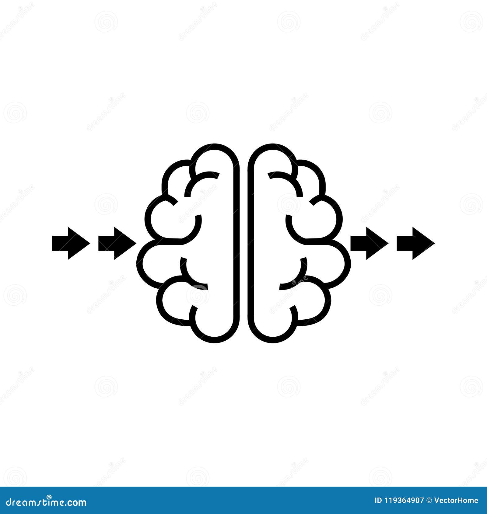 Empty Brain Icon , Vector Illustration Stock Vector - Illustration of ...