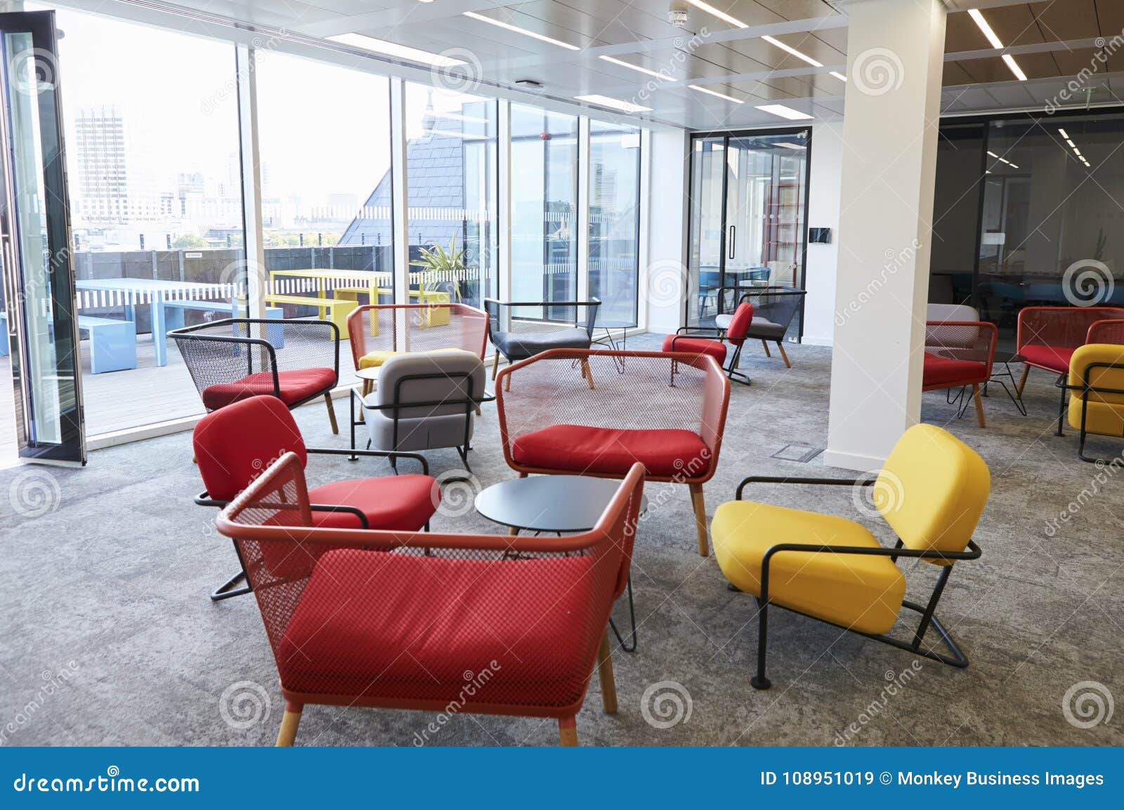 Empty Break Room at a Modern Business Premises Stock Image - Image of ...