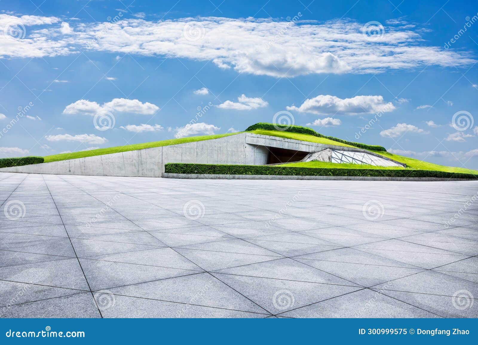 Empty Brick Floor and Sky Cloudscape Stock Image - Image of ...