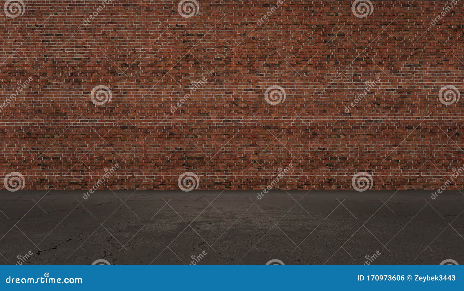 Empty Brick Wall Background and Floor Stock Photo - Image of backdrop ...