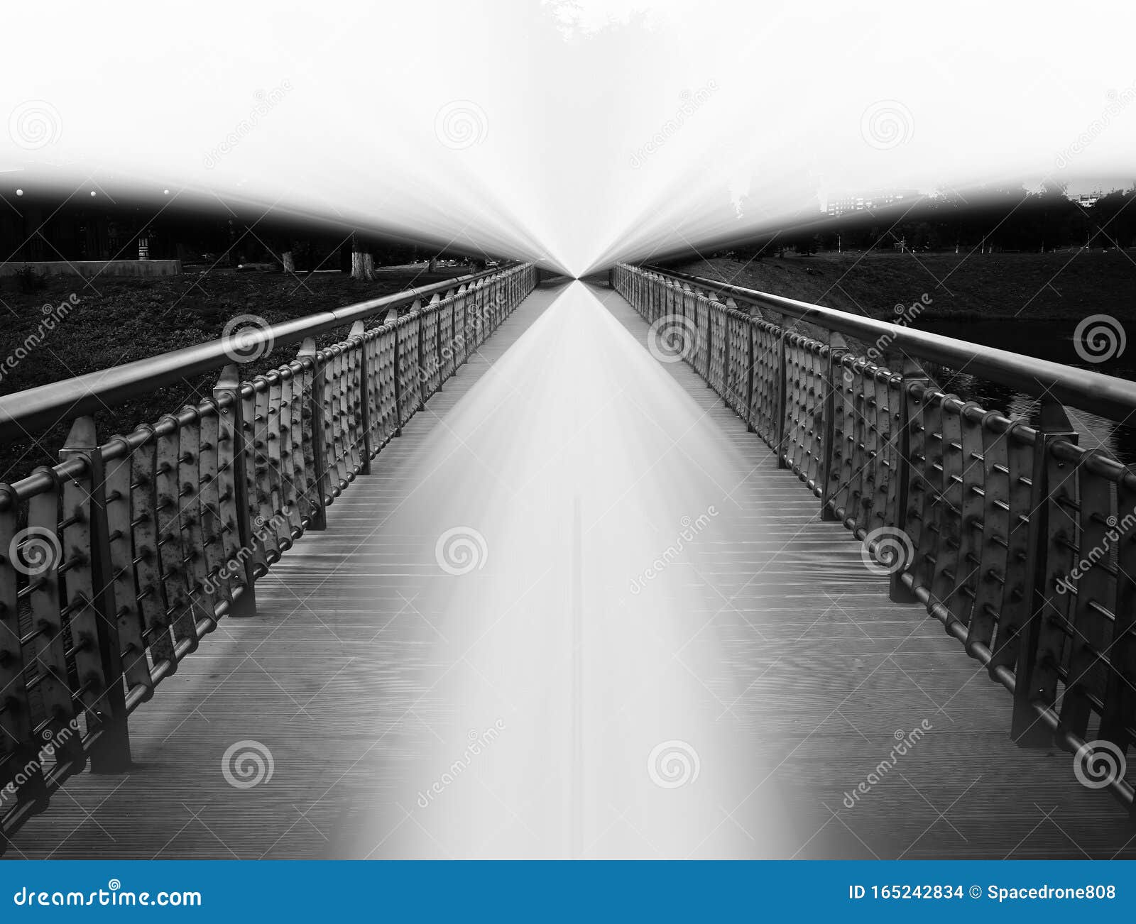 Empty Bridge Blurred Abstraction Background Stock Photo - Image of ...