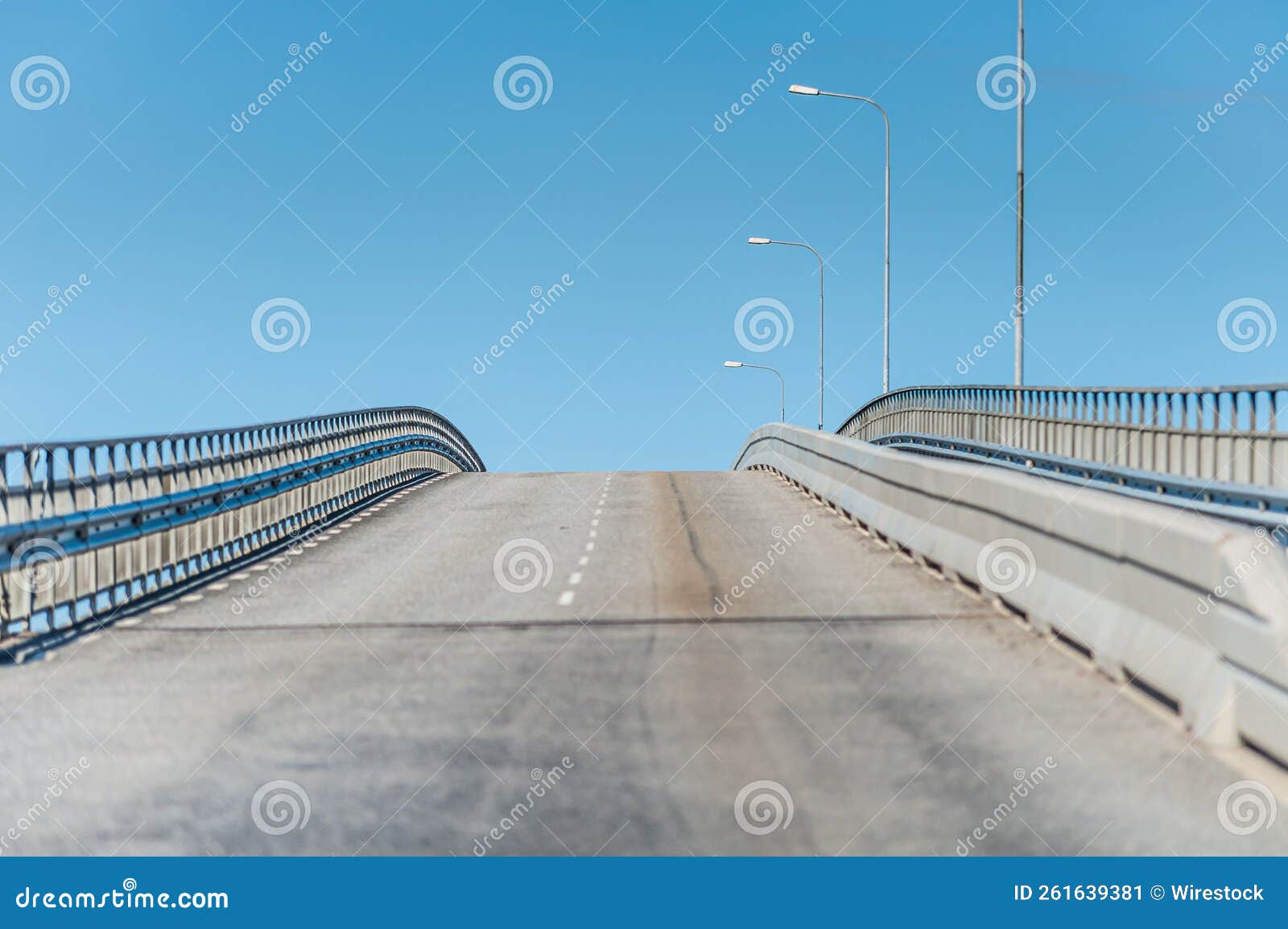Empty Bridge on a Bright Daytime Stock Image - Image of empty ...