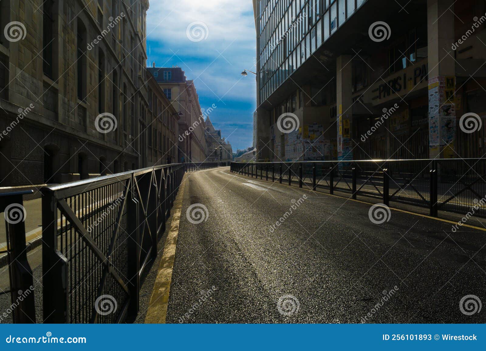 Empty Bridge between Buildings Editorial Stock Photo - Image of outside ...