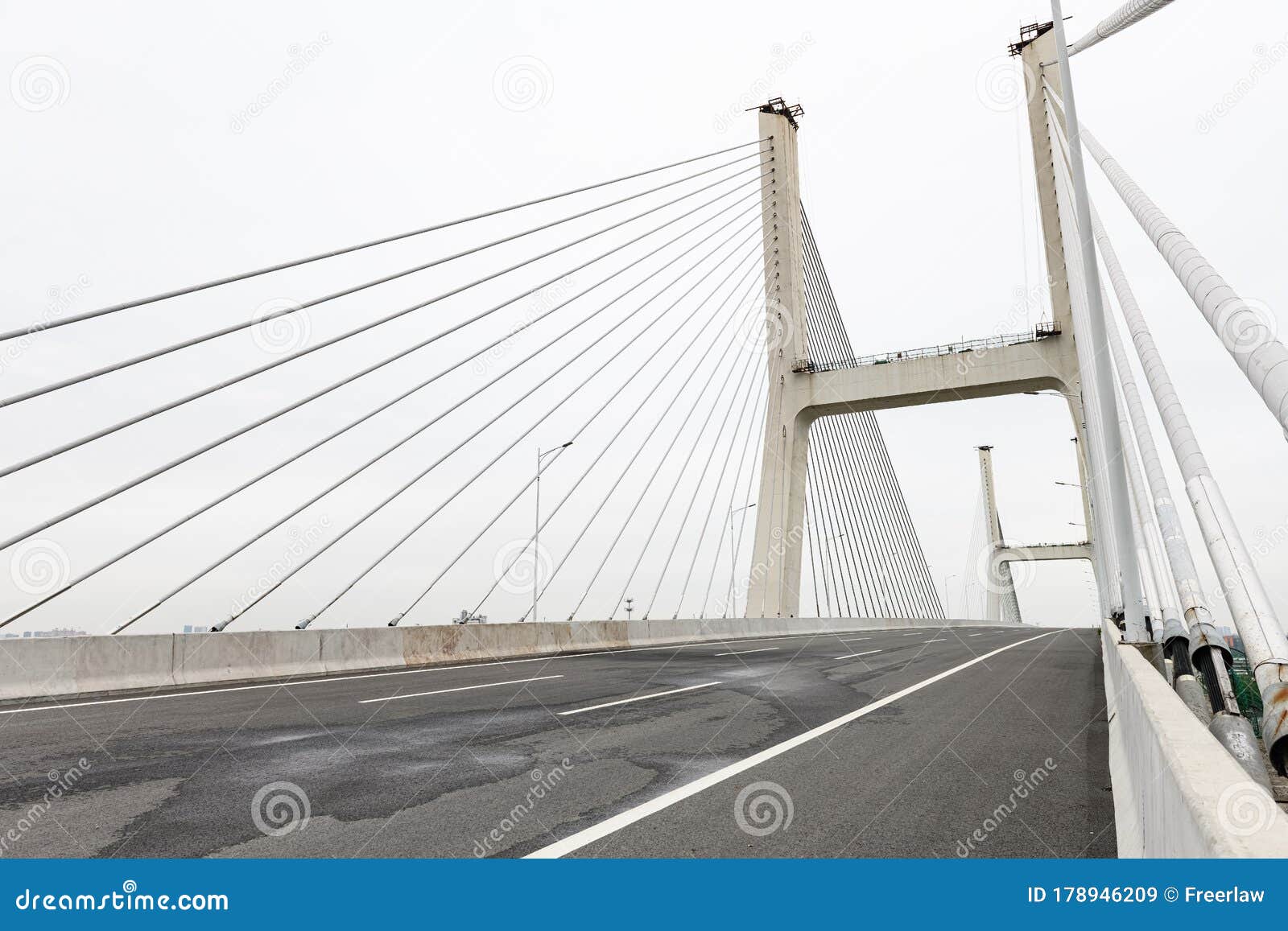 An Empty Bridge for a Highway Stock Image - Image of route, bridge ...