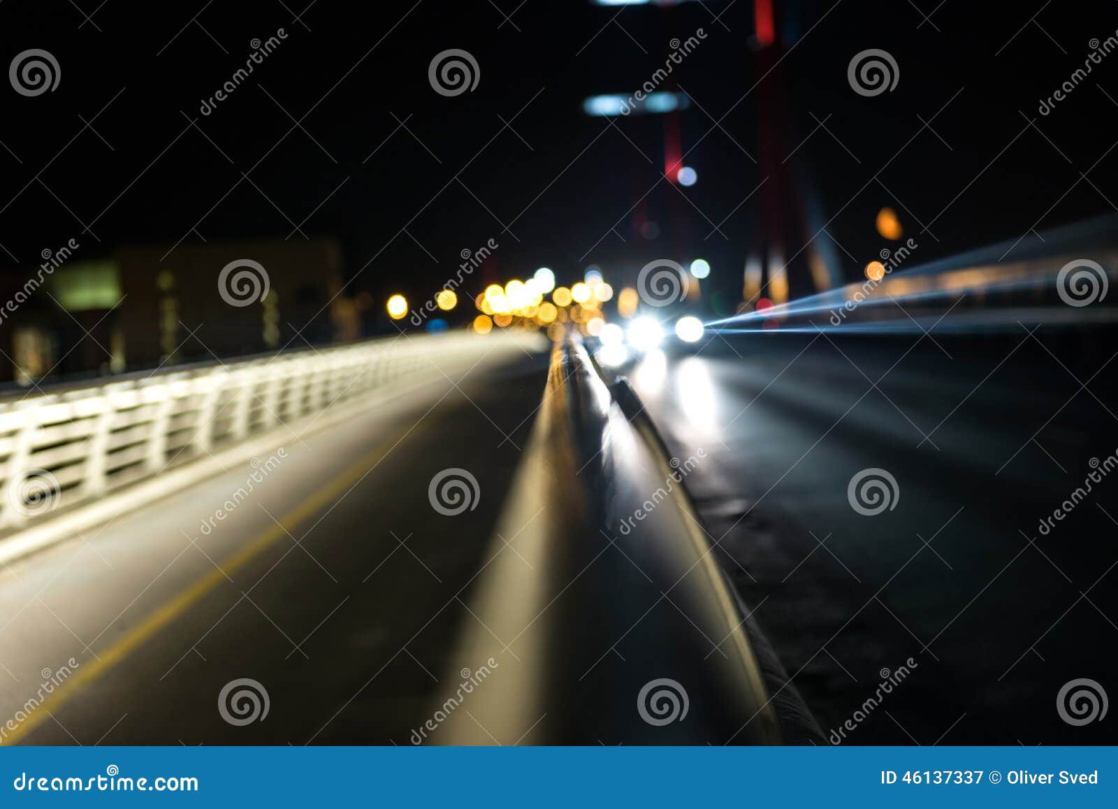 Empty bridge at night stock image. Image of colorful - 46137337