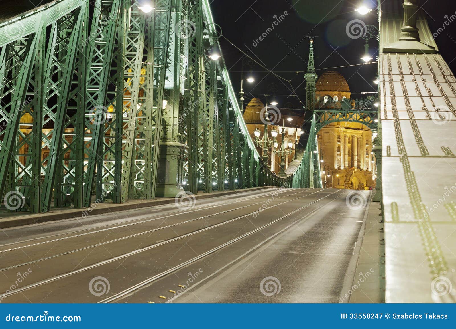 Empty Bridge by Night Slant Tele Stock Image - Image of direction ...