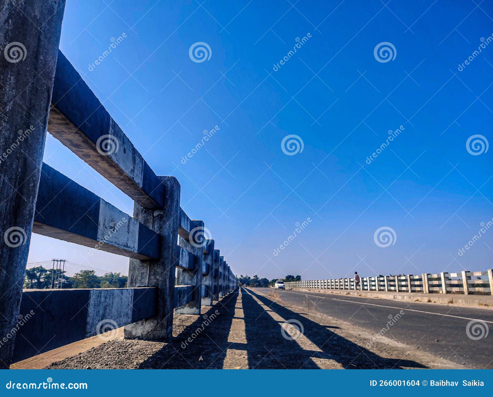 Empty bridge. stock photo. Image of horizon, blue, transport - 266001604