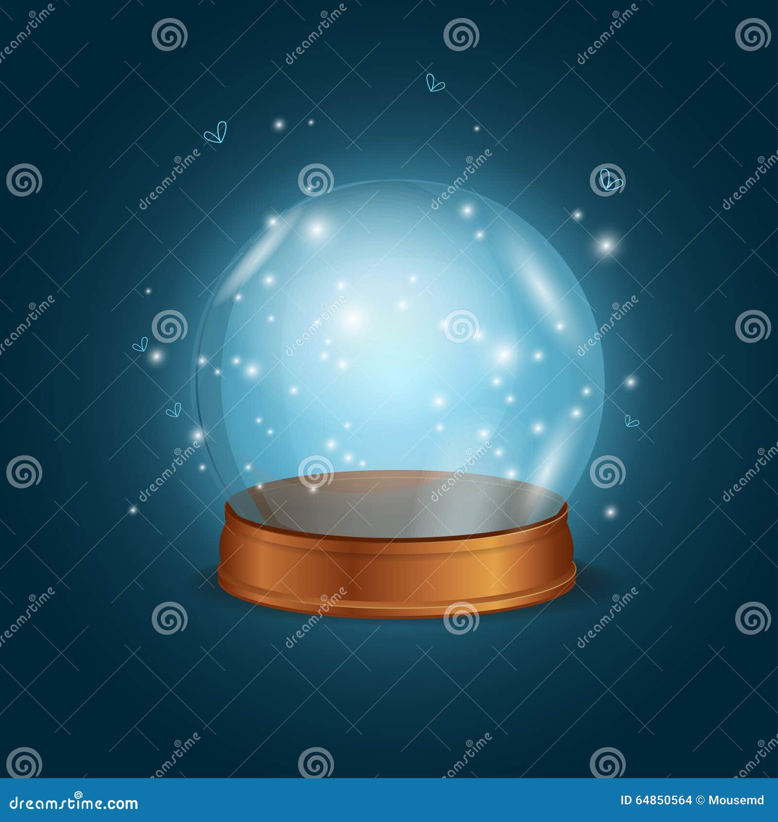 Empty Bright Glowing Crystal Ball. Vector Stock Vector - Illustration ...