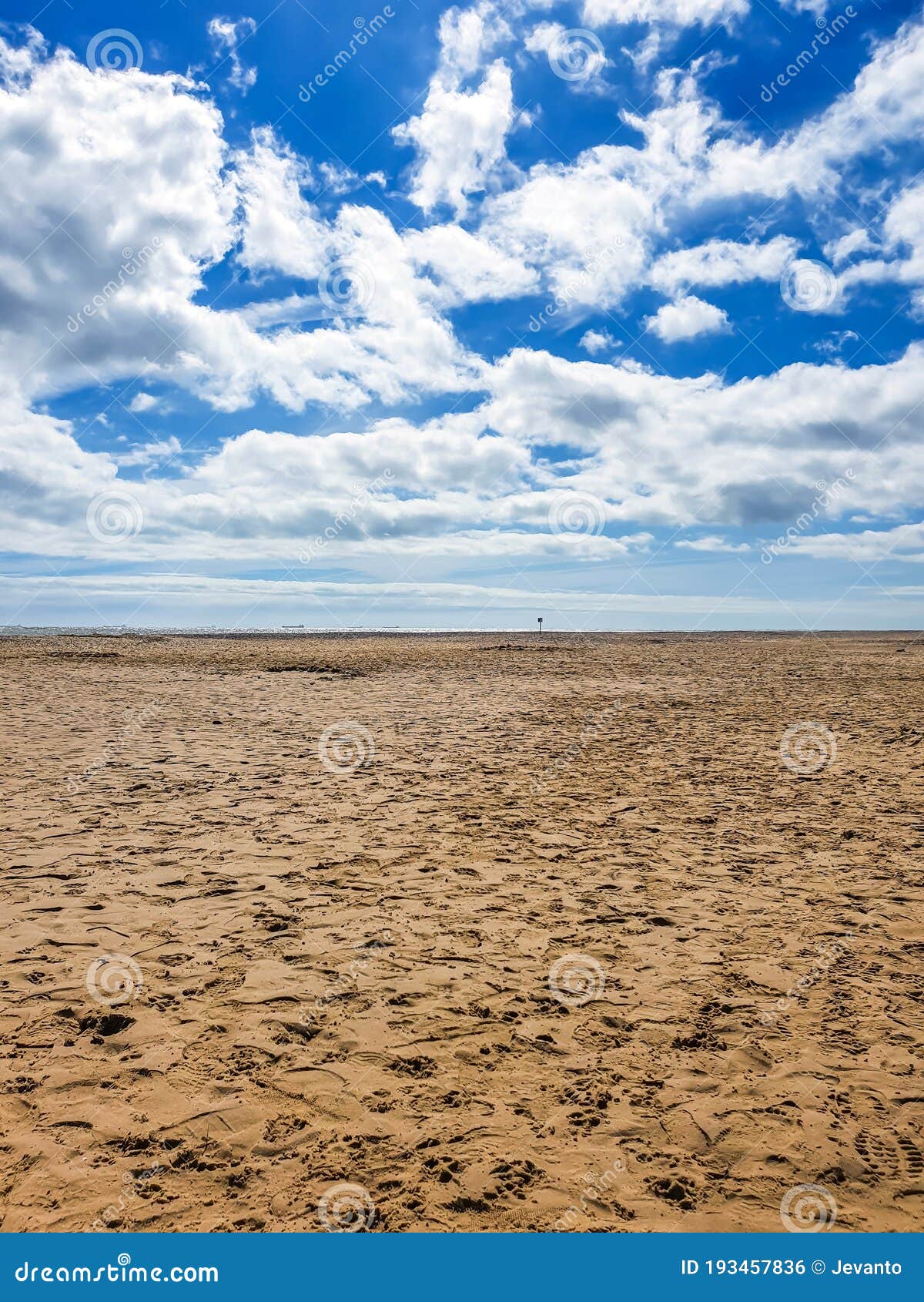 Empty British Seaside Beach on Sunny Day Stock Photo - Image of shore ...