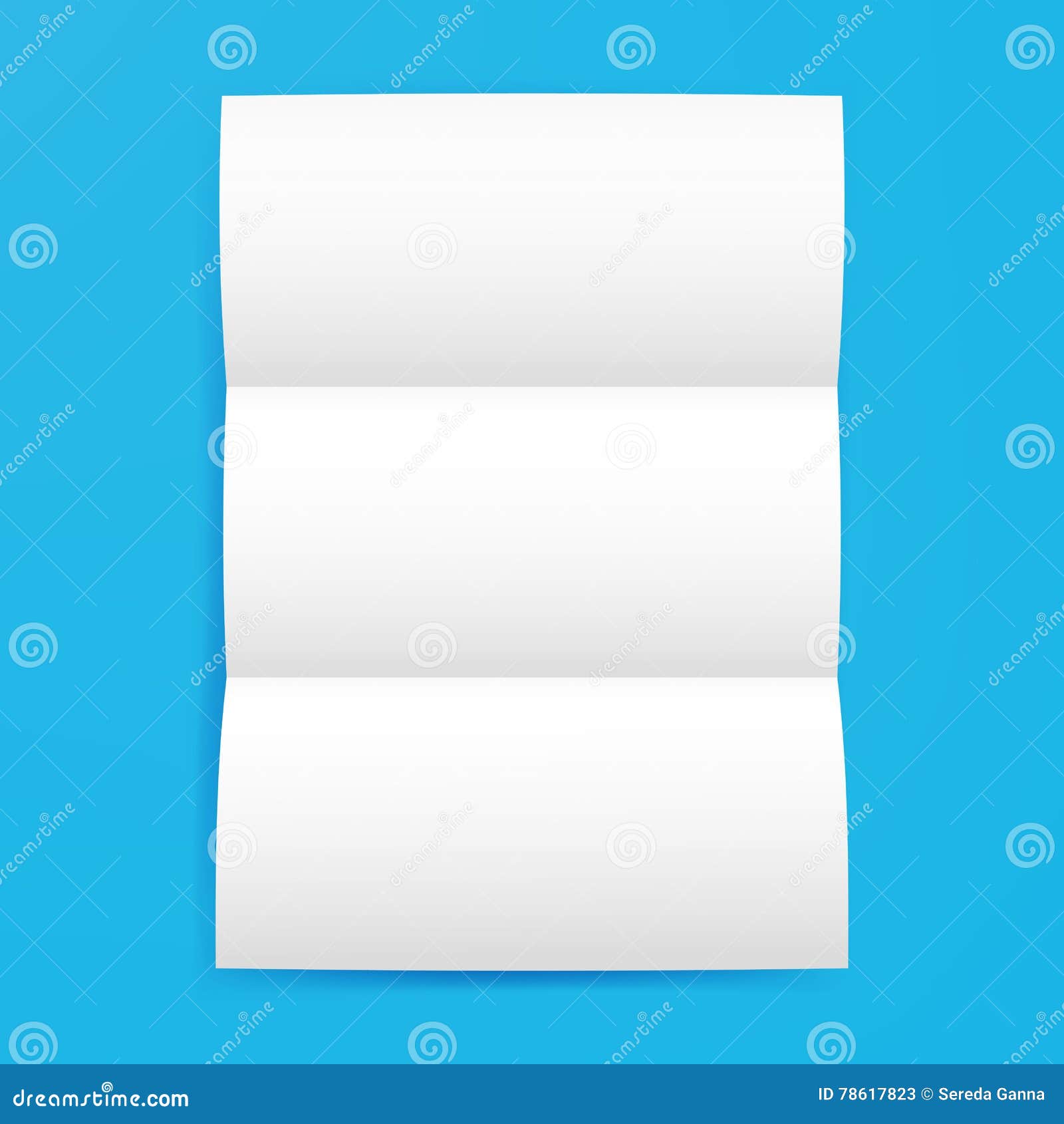 Empty Brochure Template stock vector. Illustration of blue - 78617823