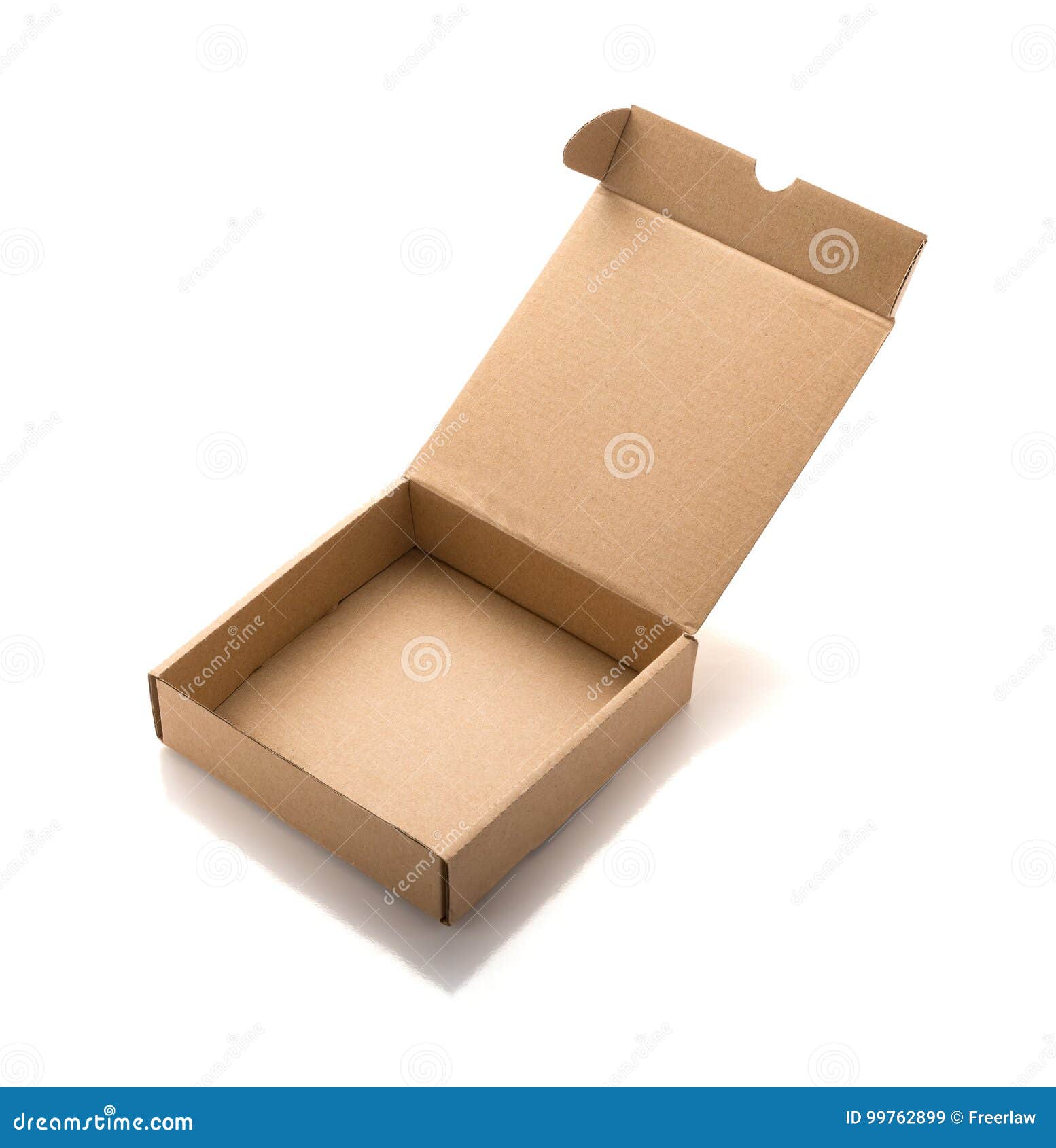 Empty Brown Box Opened on White Background Stock Image - Image of ...