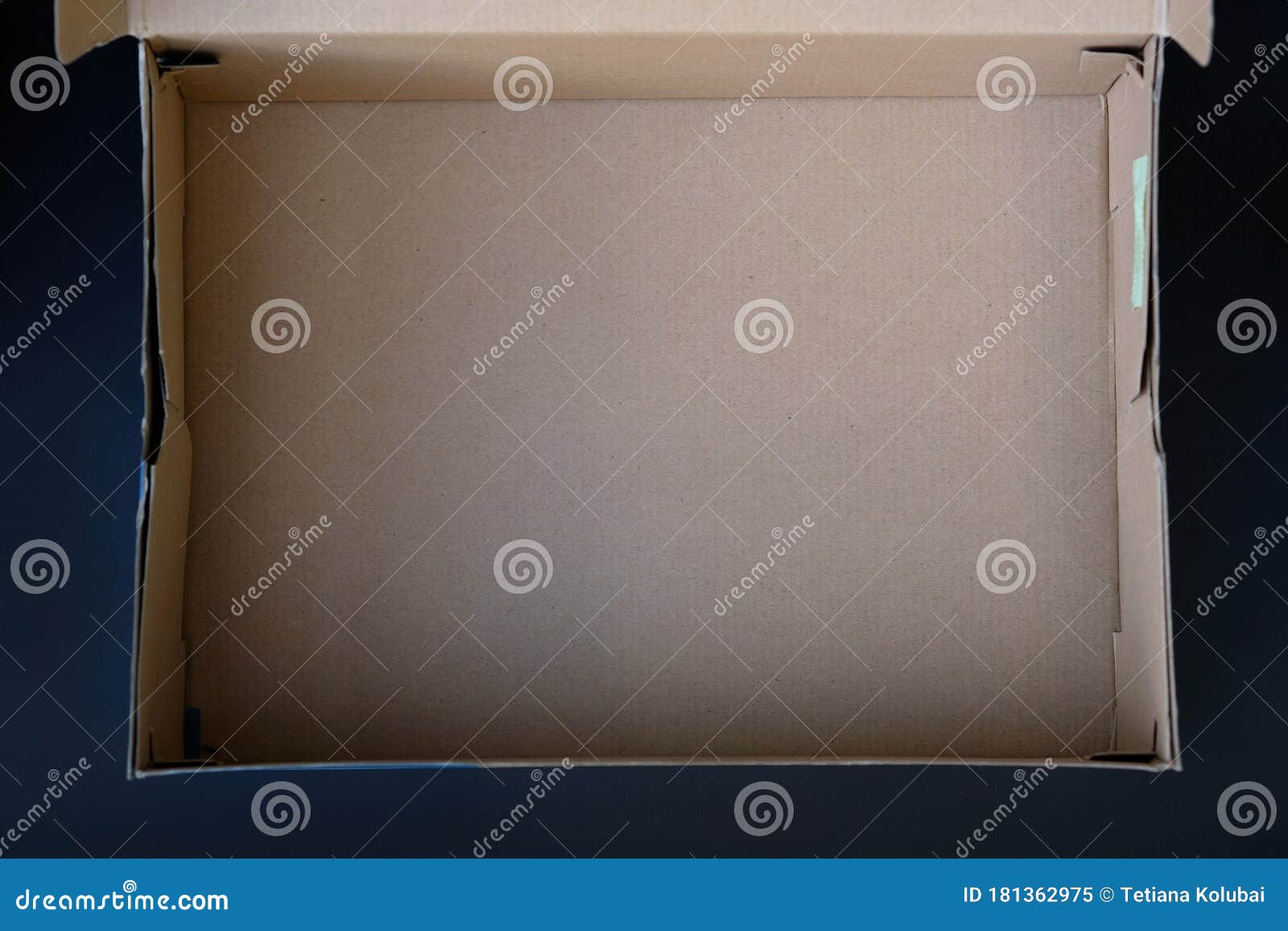 Empty Brown Box from Under the Shoes Top View. Stock Image - Image of ...