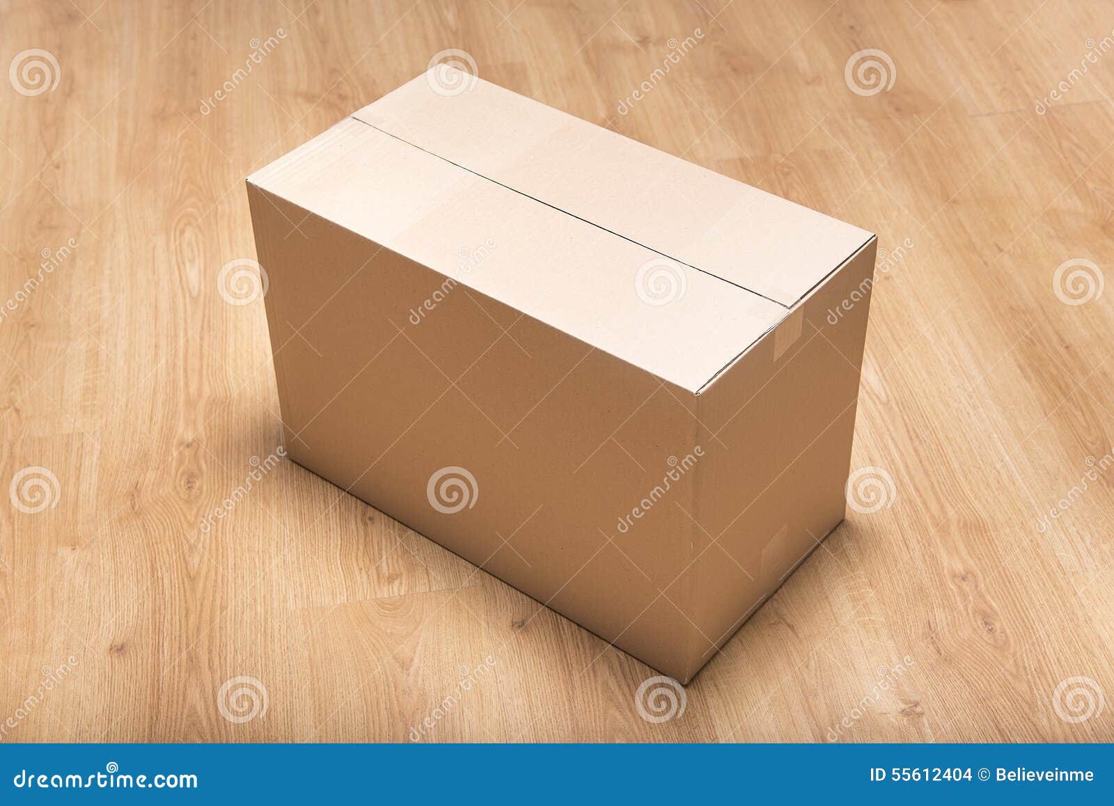 Empty brown carton box stock photo. Image of parcel, floor - 55612404