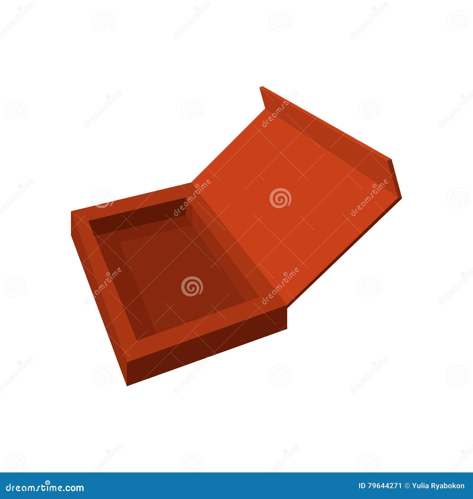Empty Brown Chocolate Box Cartoon Icon Stock Vector - Illustration of ...