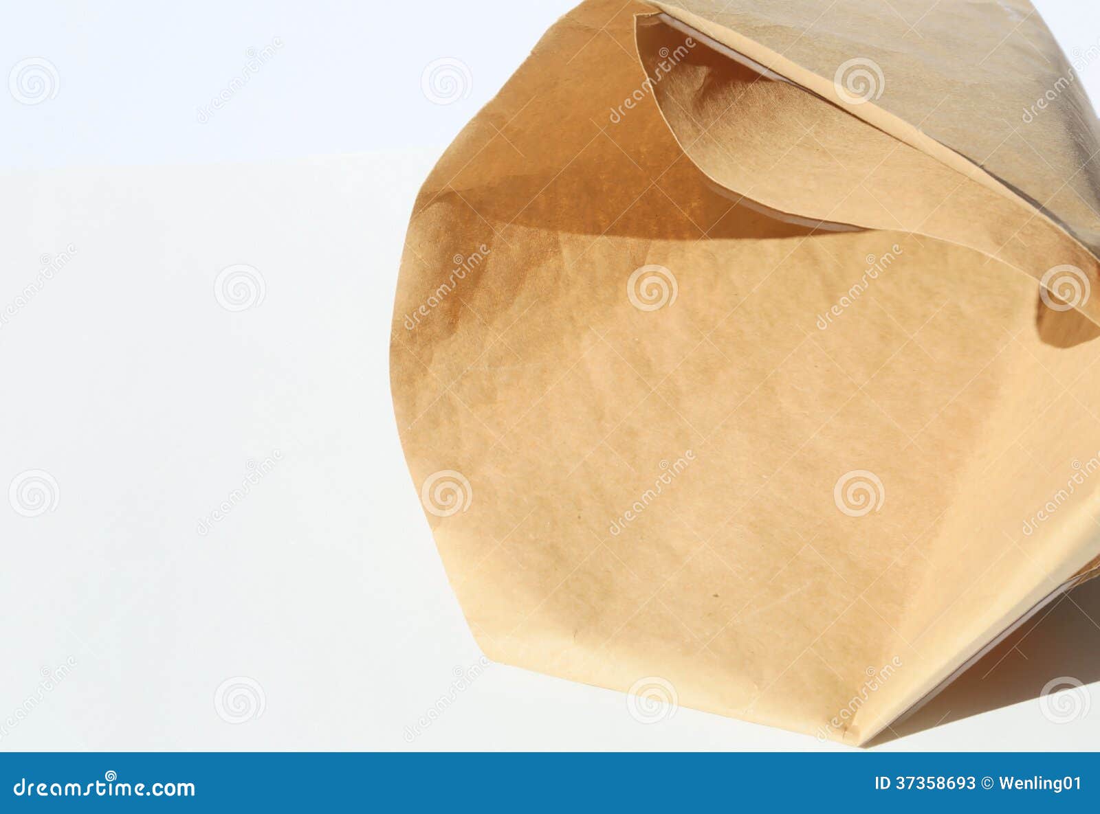 Empty brown paper bag stock image. Image of deliver, open - 37358693