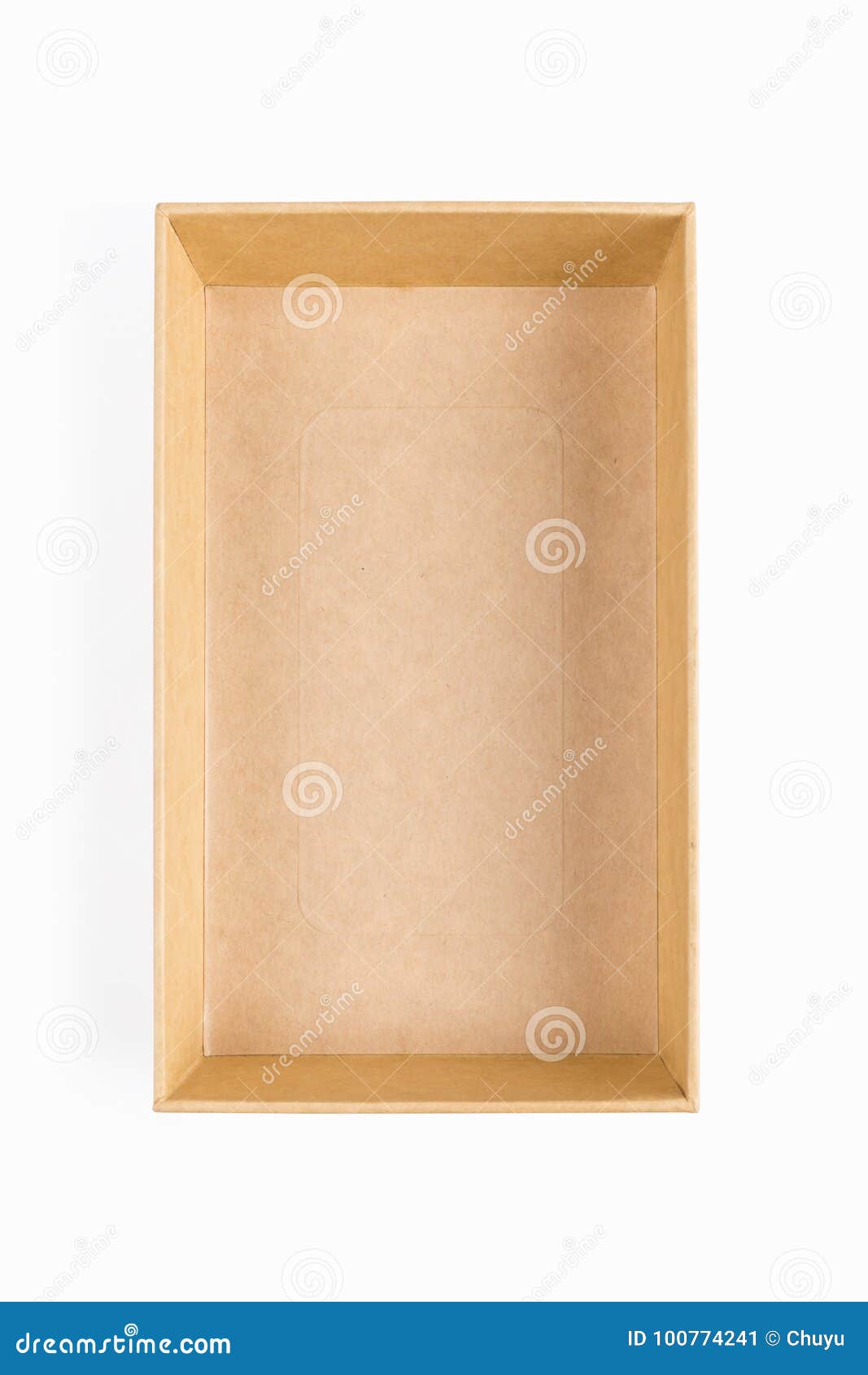 Empty Brown Paper Box Isolated Stock Image - Image of board, empty ...